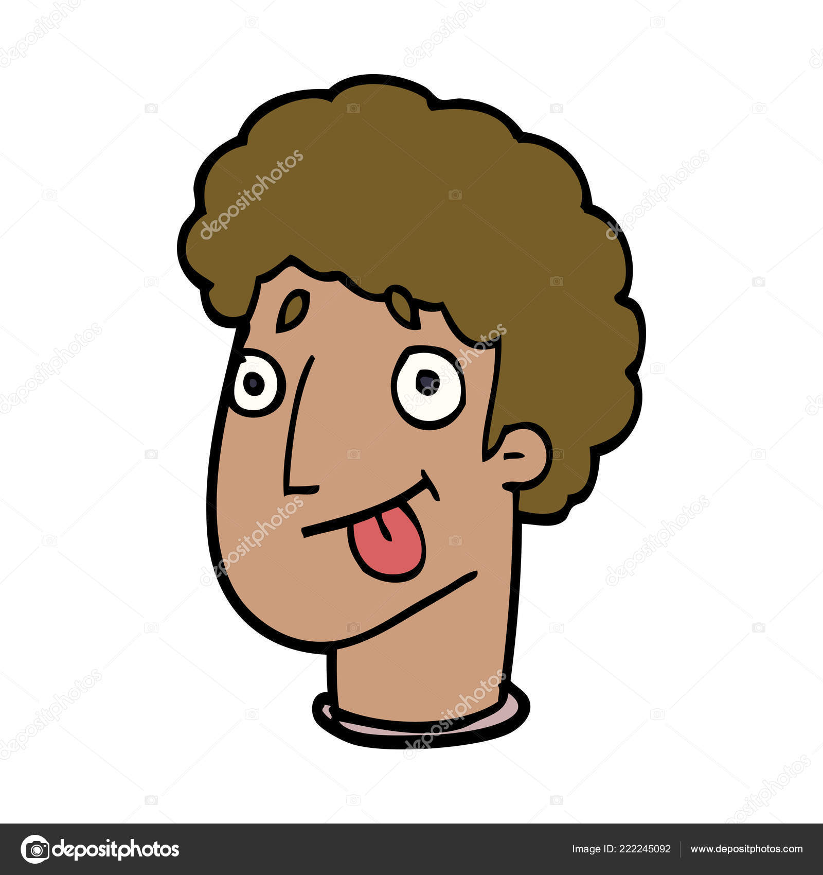 Cartoon Doodle Funny Male Face Stock Illustration by ©lineartestpilot ...