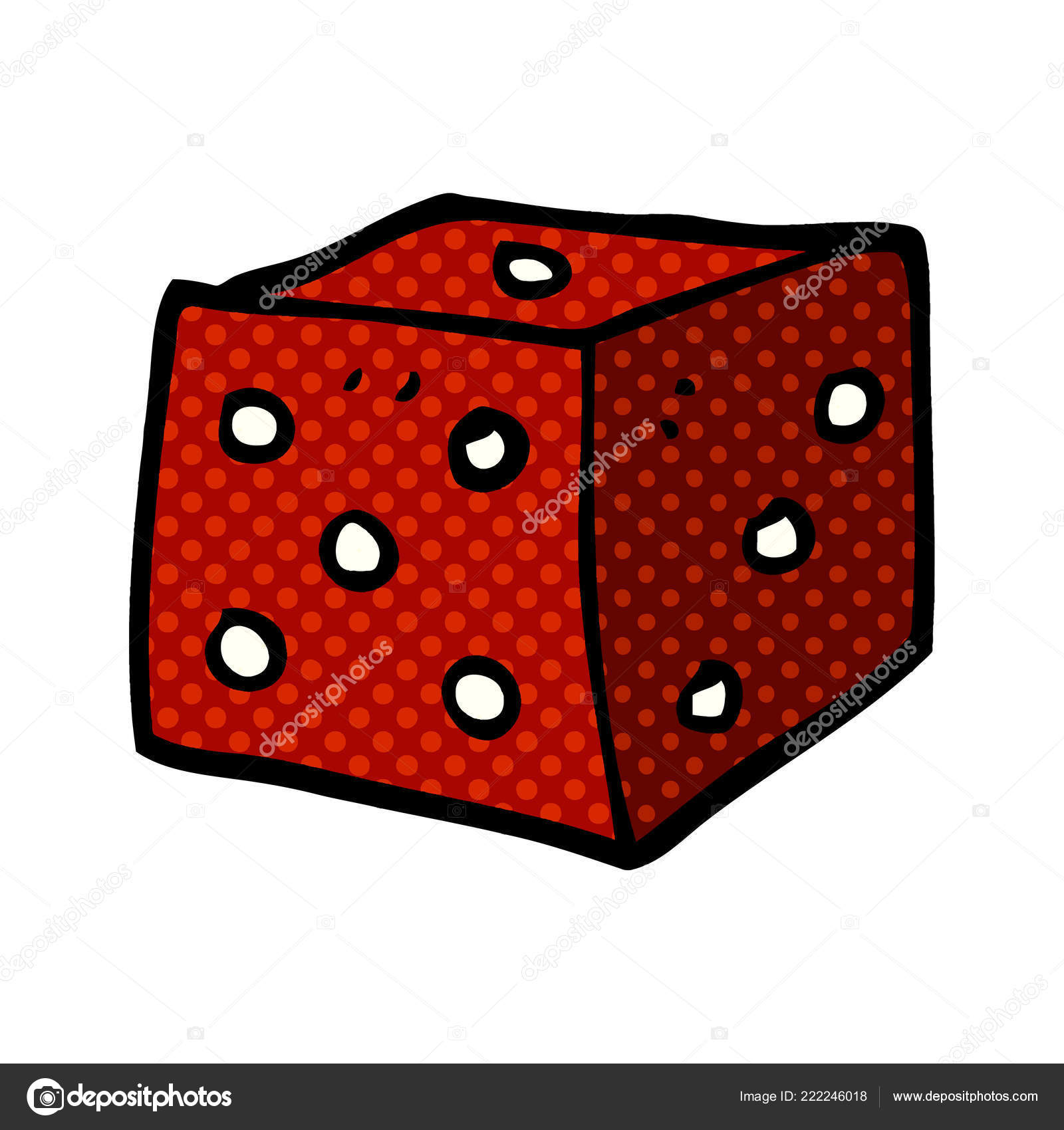 Cartoon Doodle Red Dice Stock Vector by ©lineartestpilot 222246018
