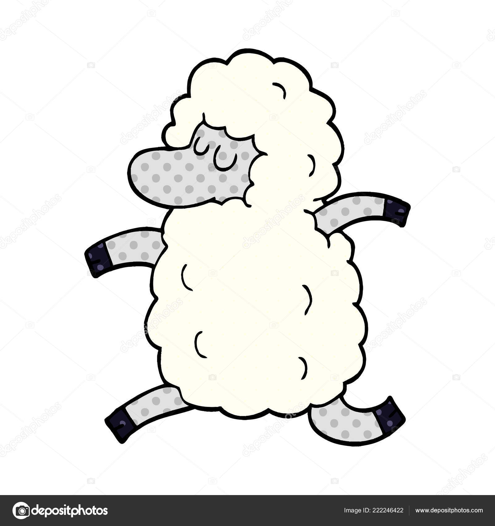 Cartoon Doodle Sheep Running Stock Vector Image by ©lineartestpilot ...