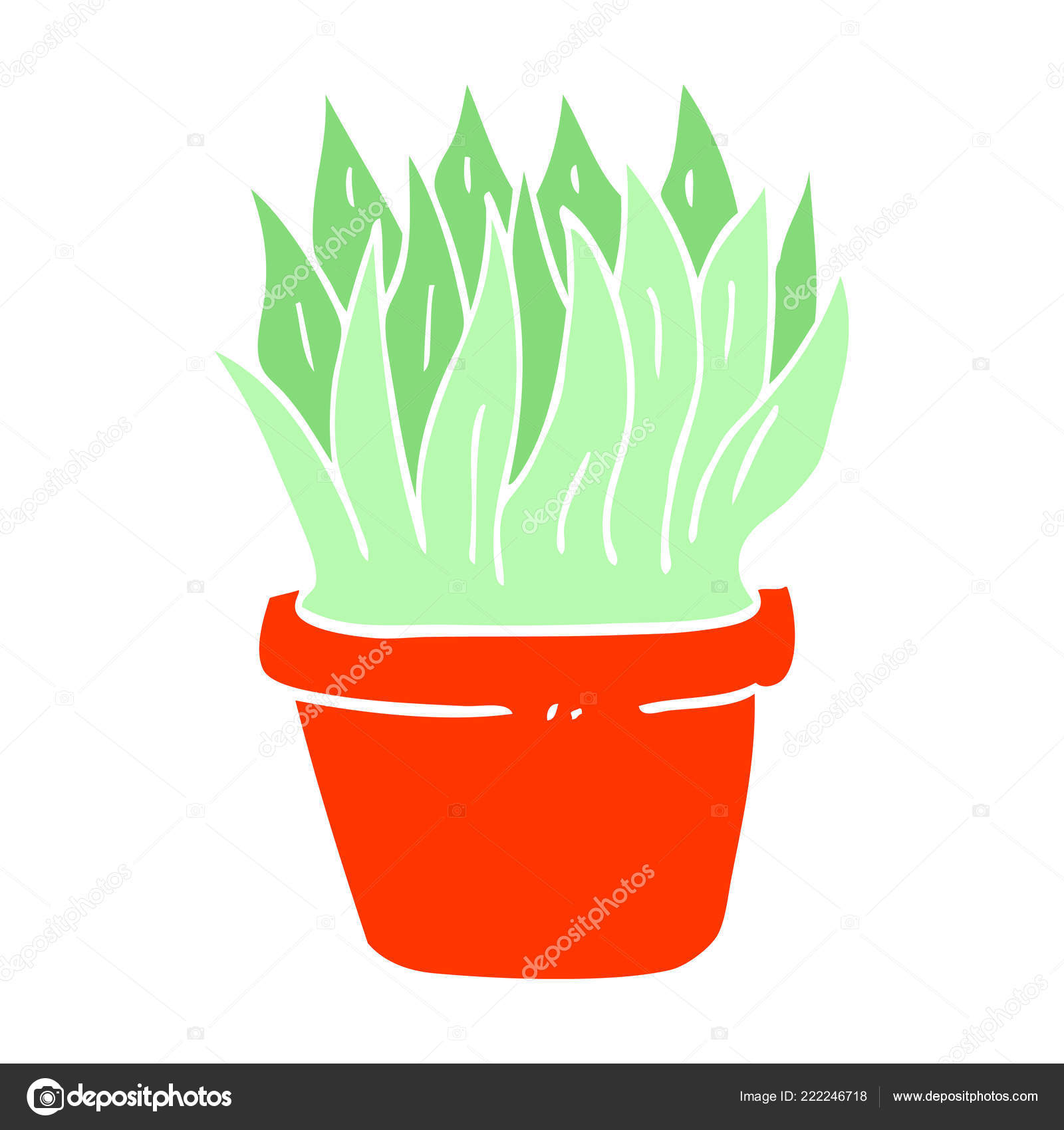 Flat Color Illustration Cartoon House Plant Stock Illustration by ... Flat Color Illustration Cartoon House Plant Stock Illustration by ...