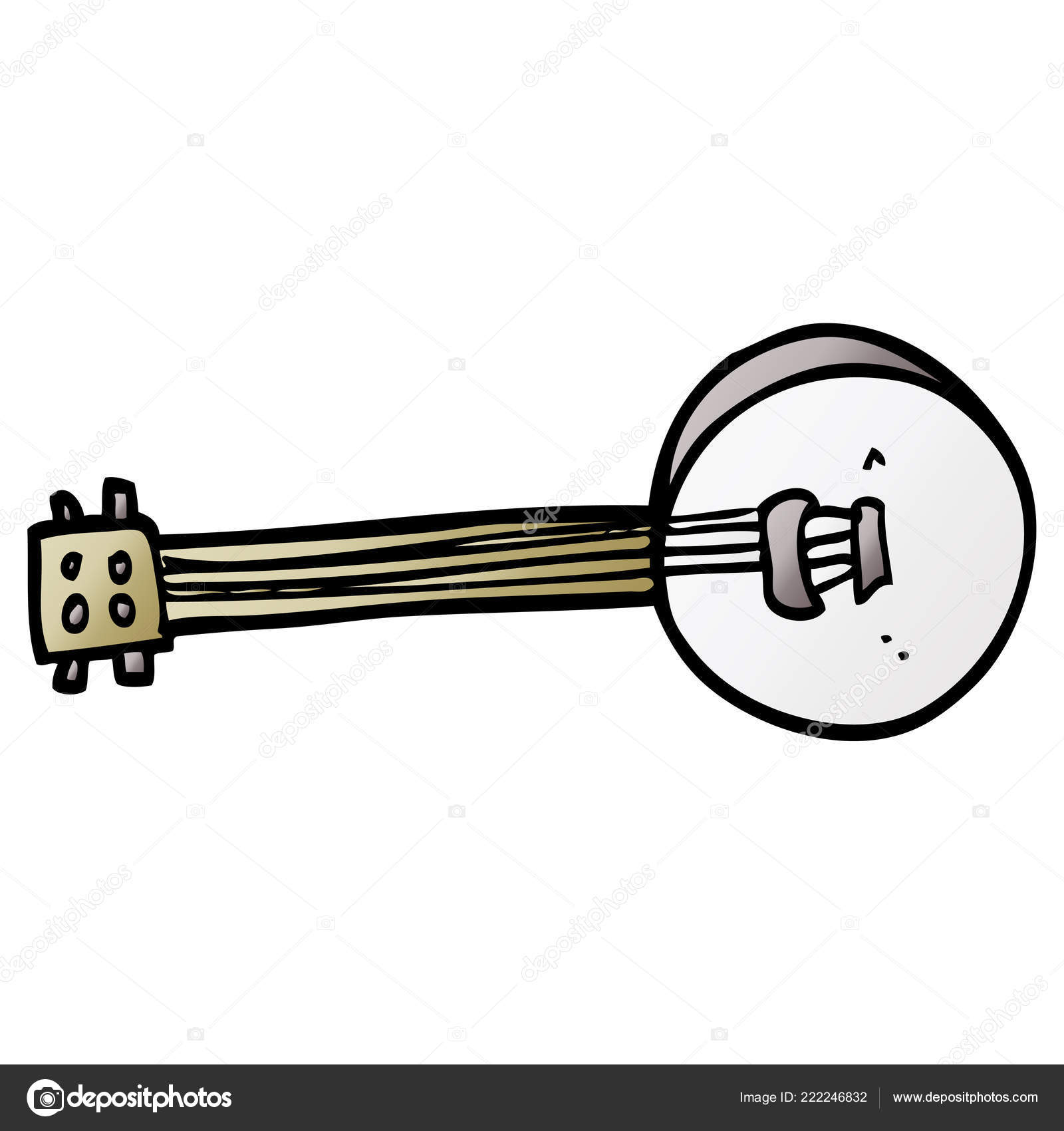 Cartoon Doodle Banjo Vector Illustration Stock Vector by ...