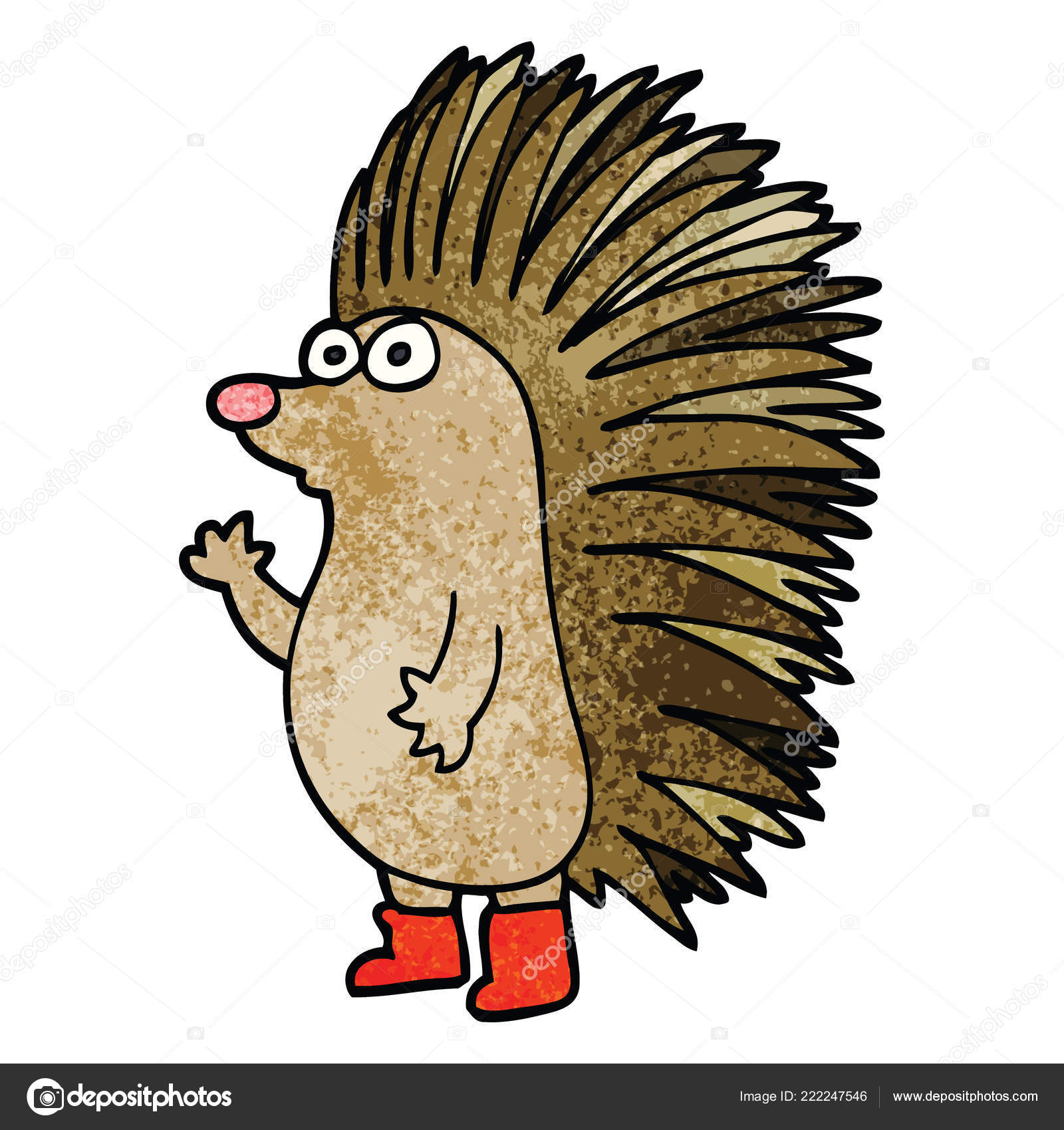 Cartoon Doodle Spiky Hedgehog Stock Vector Image by ©lineartestpilot ...