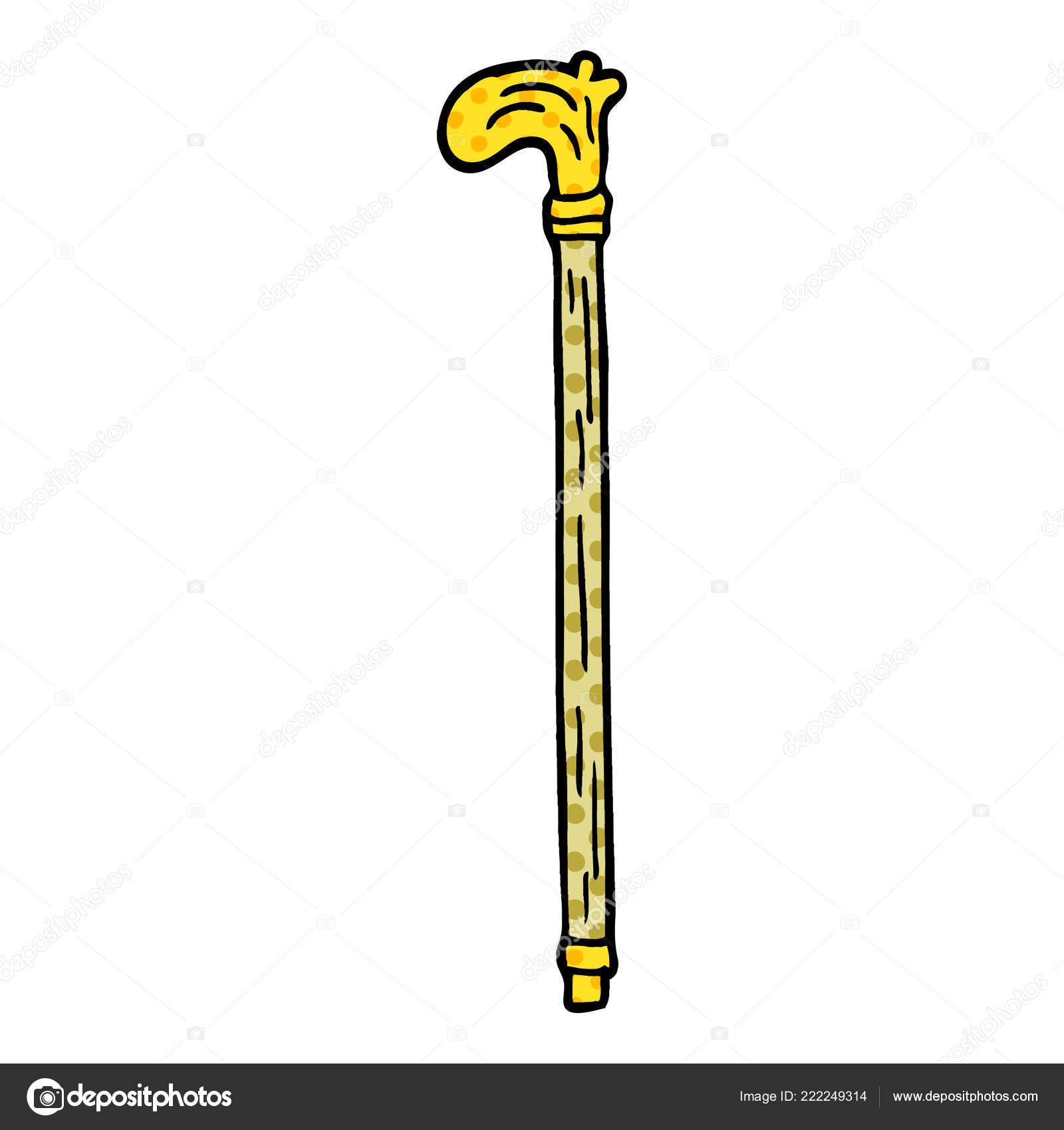 Cartoon Doodle Walking Stick Stock Vector Image by ©lineartestpilot ...