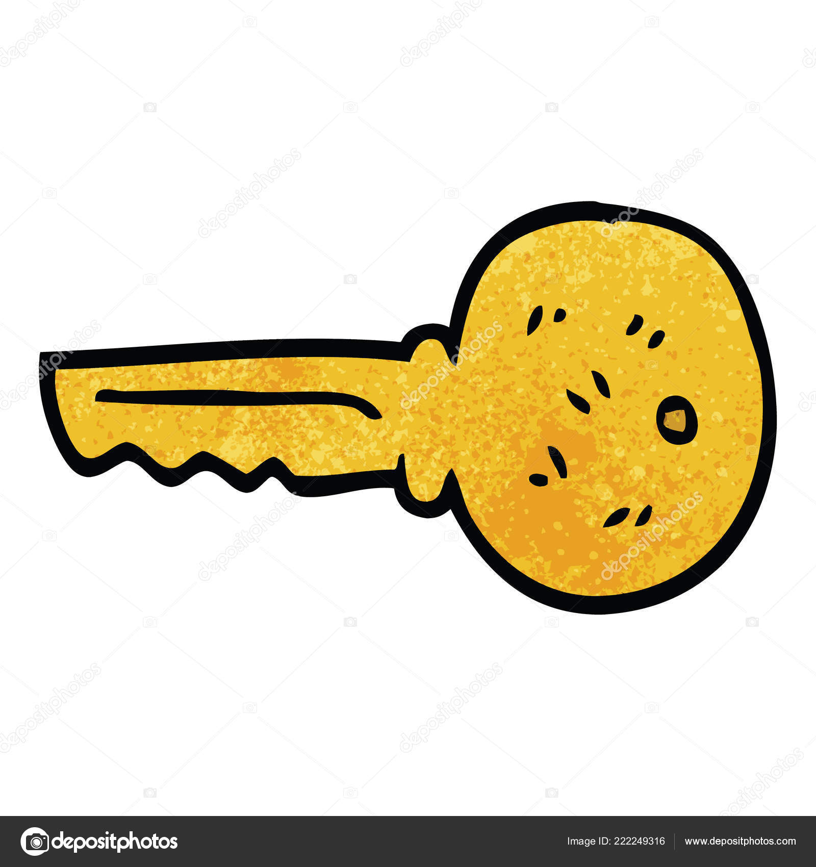 Cartoon Doodle Gold Key Stock Vector by ©lineartestpilot 222249316