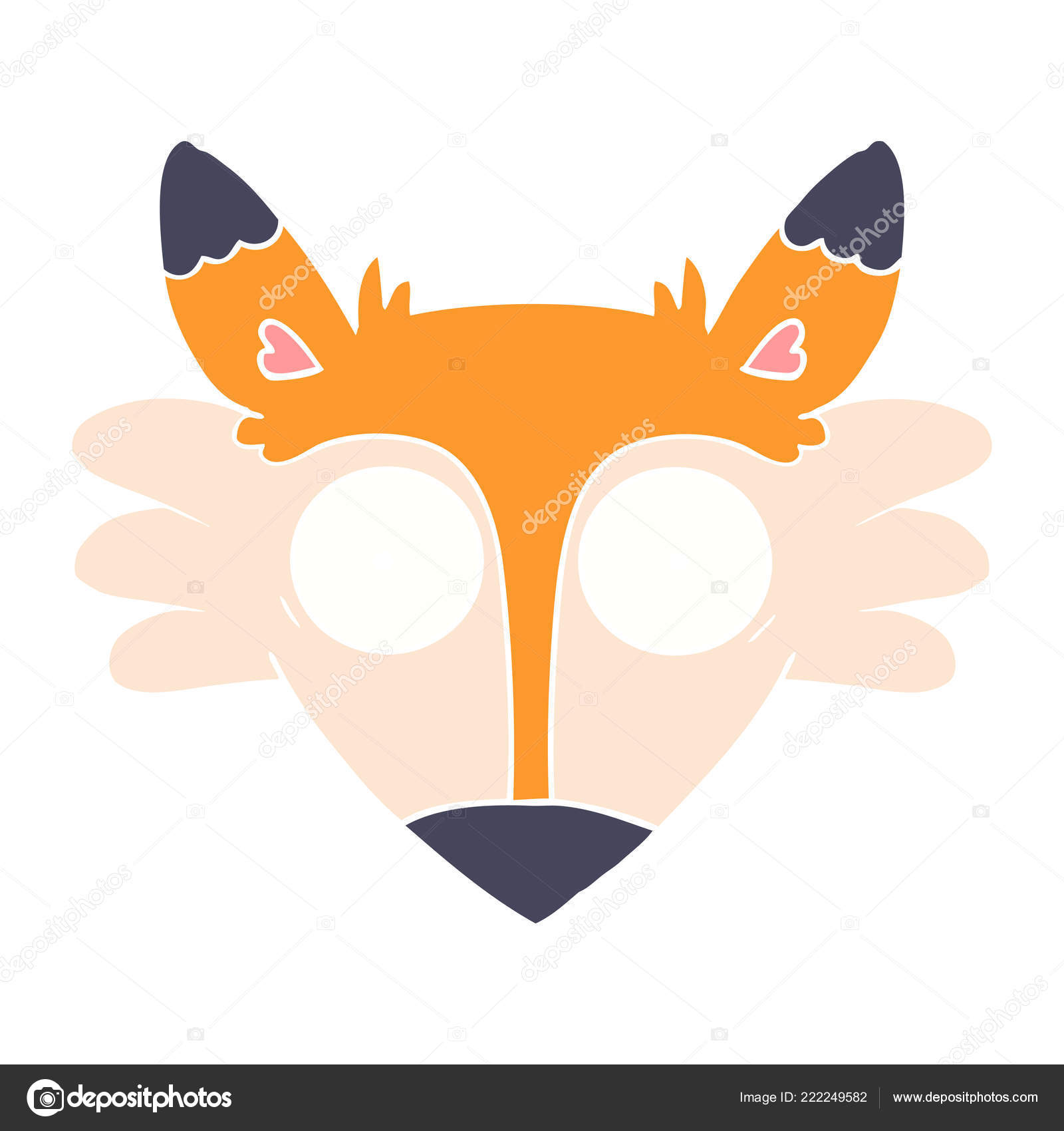 Flat Color Style Cartoon Startled Fox Stock Vector by ©lineartestpilot ...