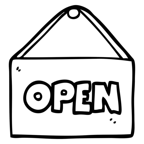 Cartoon open sign Stock Vector by ©lineartestpilot 48413753