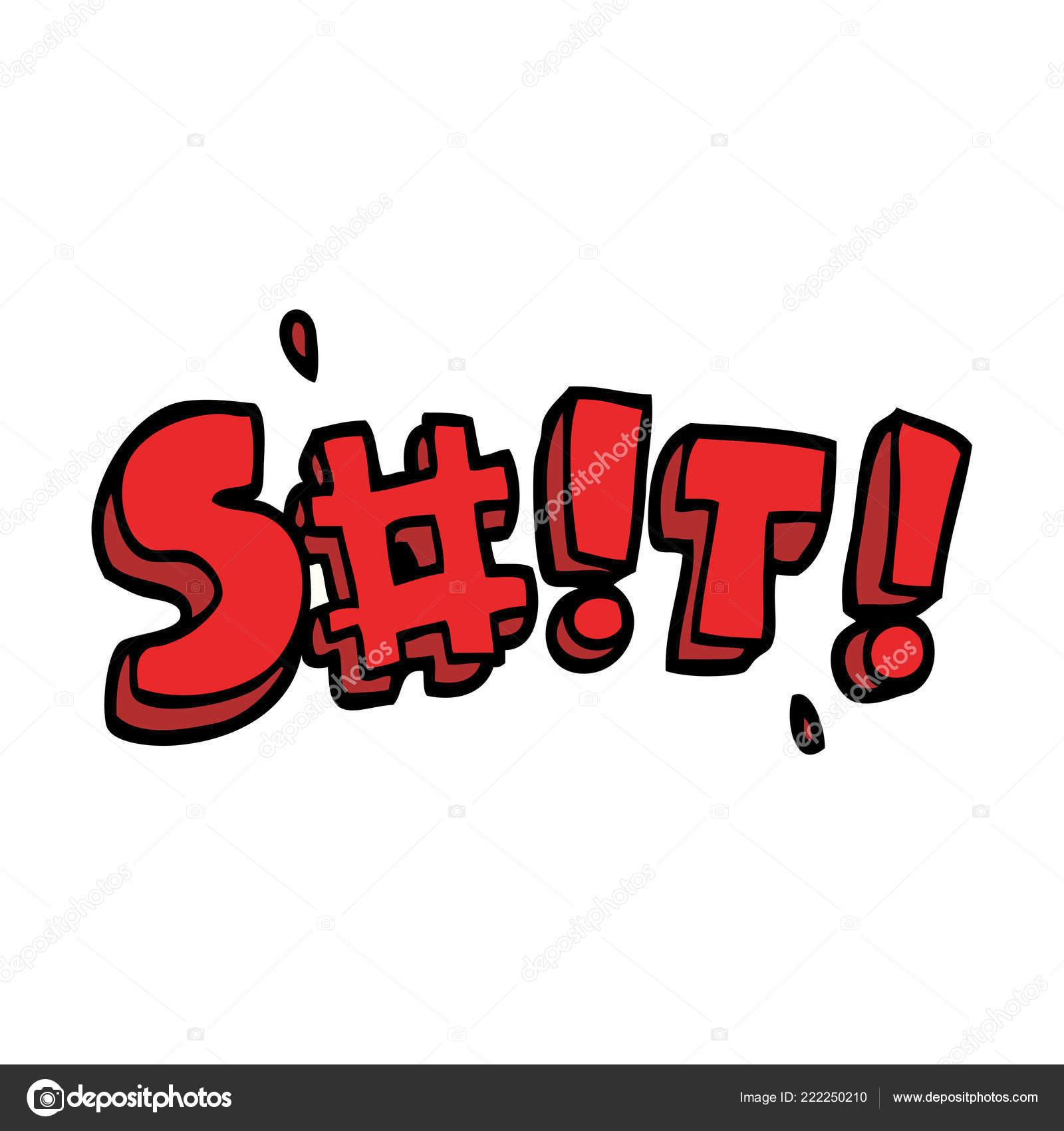 Cartoon Doodle Swear Word Stock Vector by ©lineartestpilot 222250210