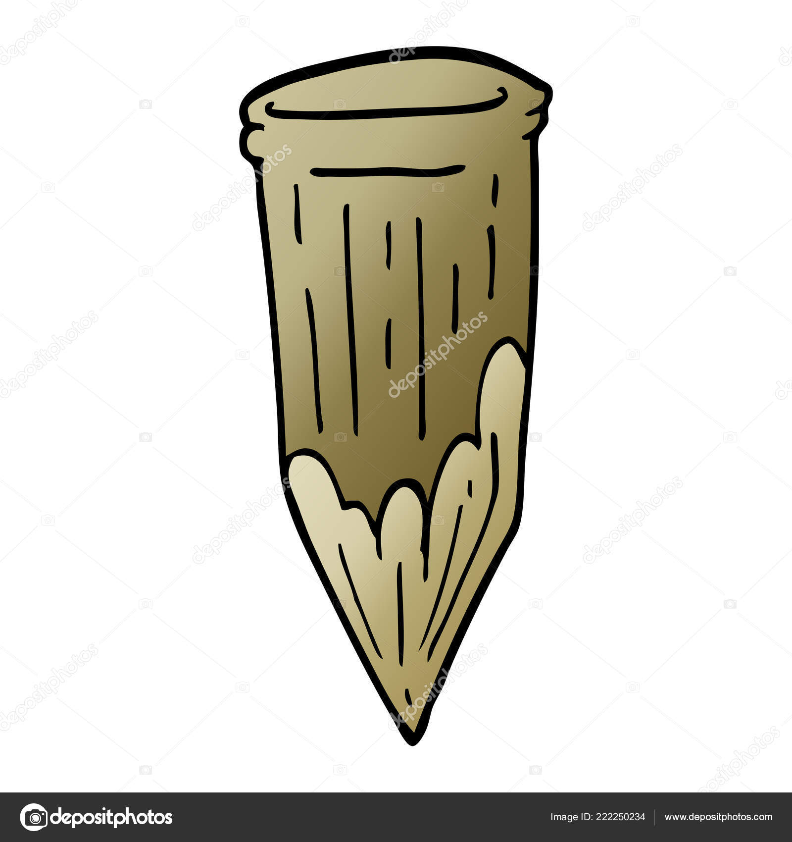 Cartoon Doodle Wood Stake Stock Vector Image by ©lineartestpilot #222250234