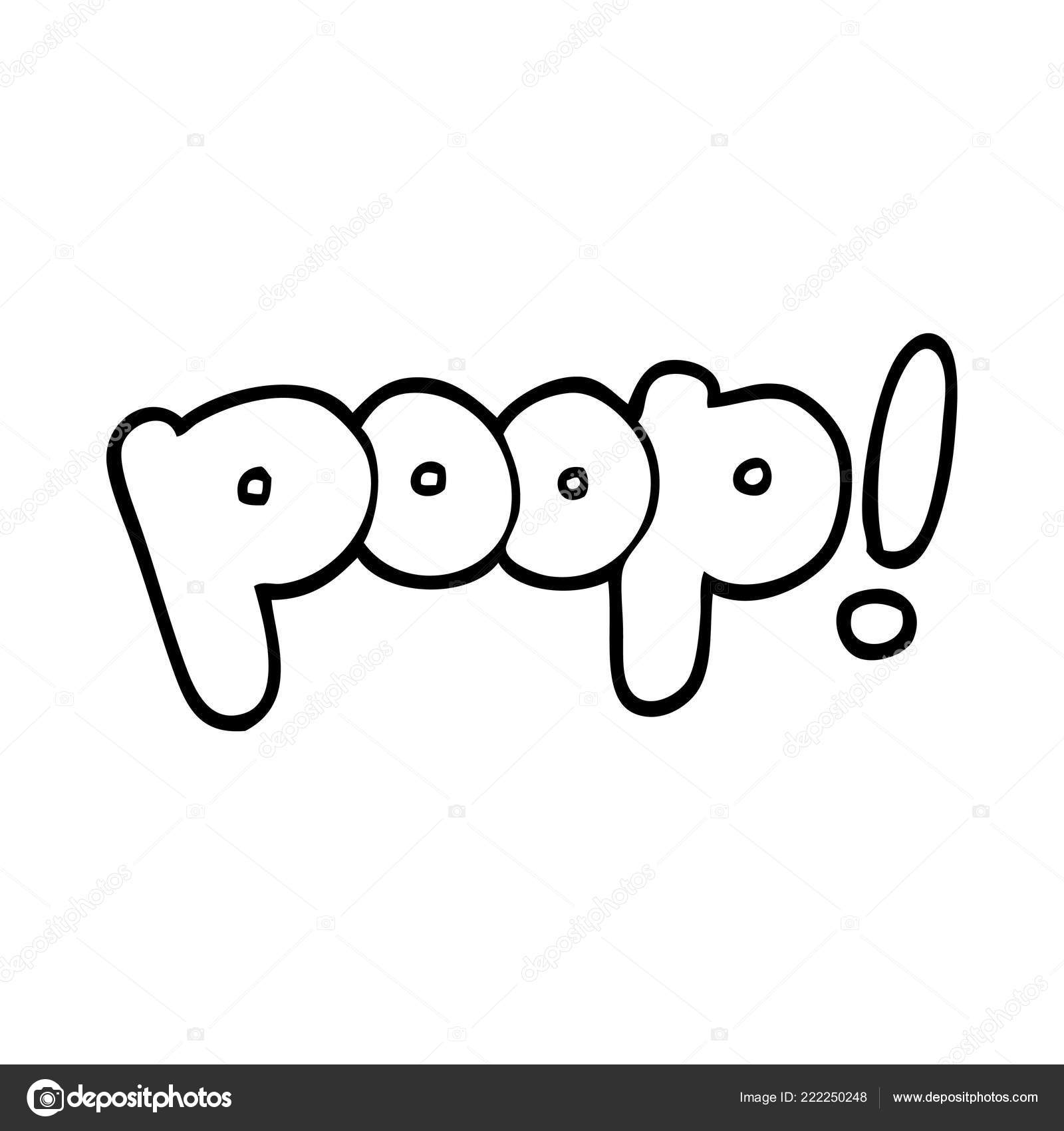 Line Drawing Cartoon Font Poop Stock Vector by ©lineartestpilot 222250248