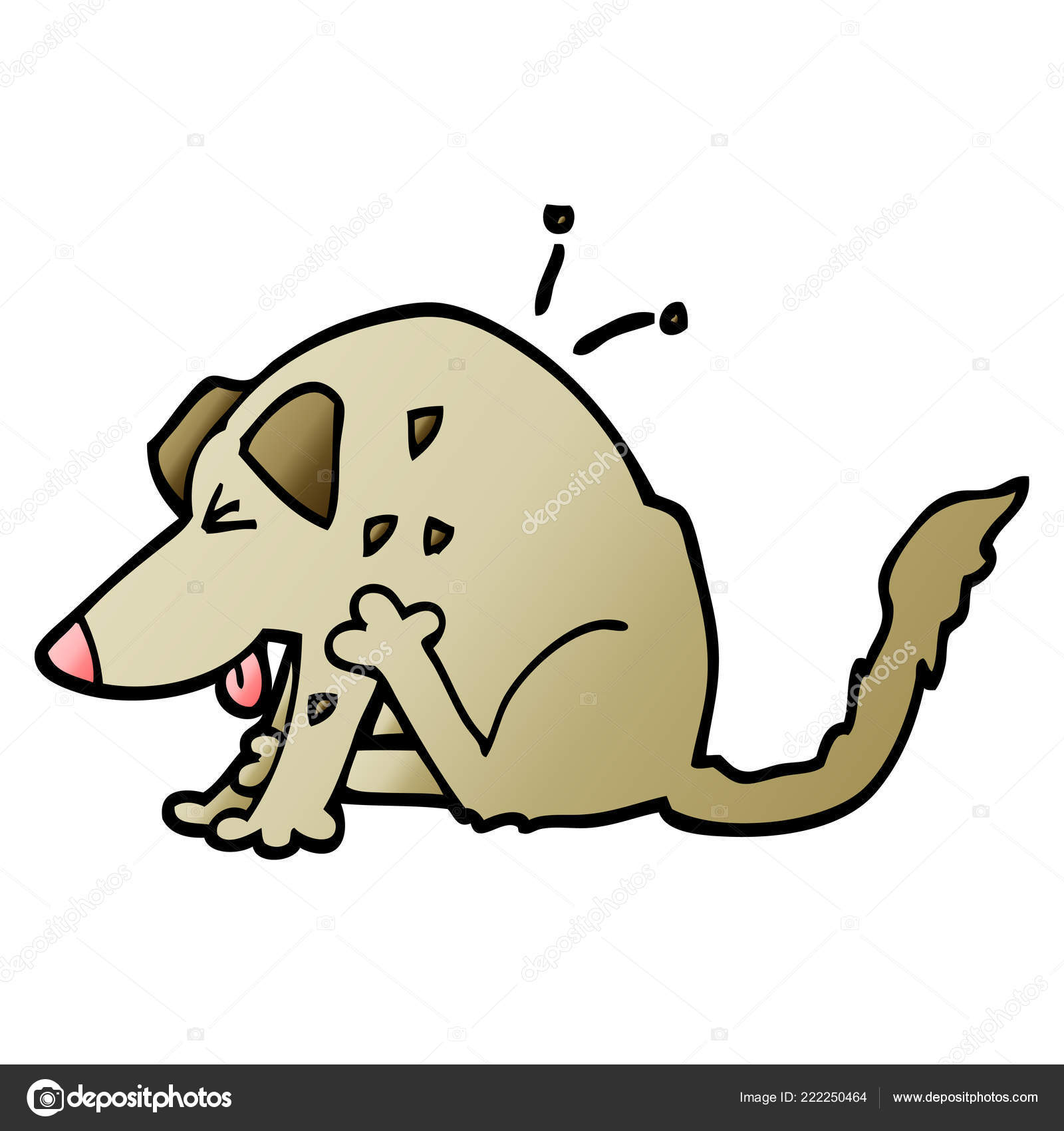 Vector Gradient Illustration Cartoon Dog Scratching Stock Vector by ... Vector Gradient Illustration Cartoon Dog Scratching Stock Vector by ...
