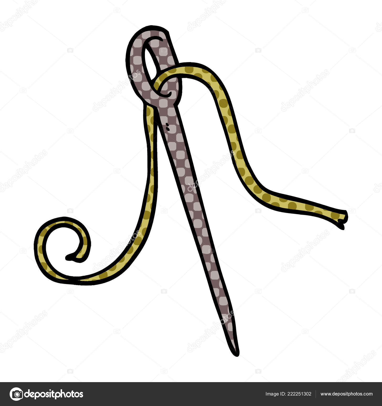 Cartoon Doodle Needle Thread Stock Vector by ©lineartestpilot 222251302