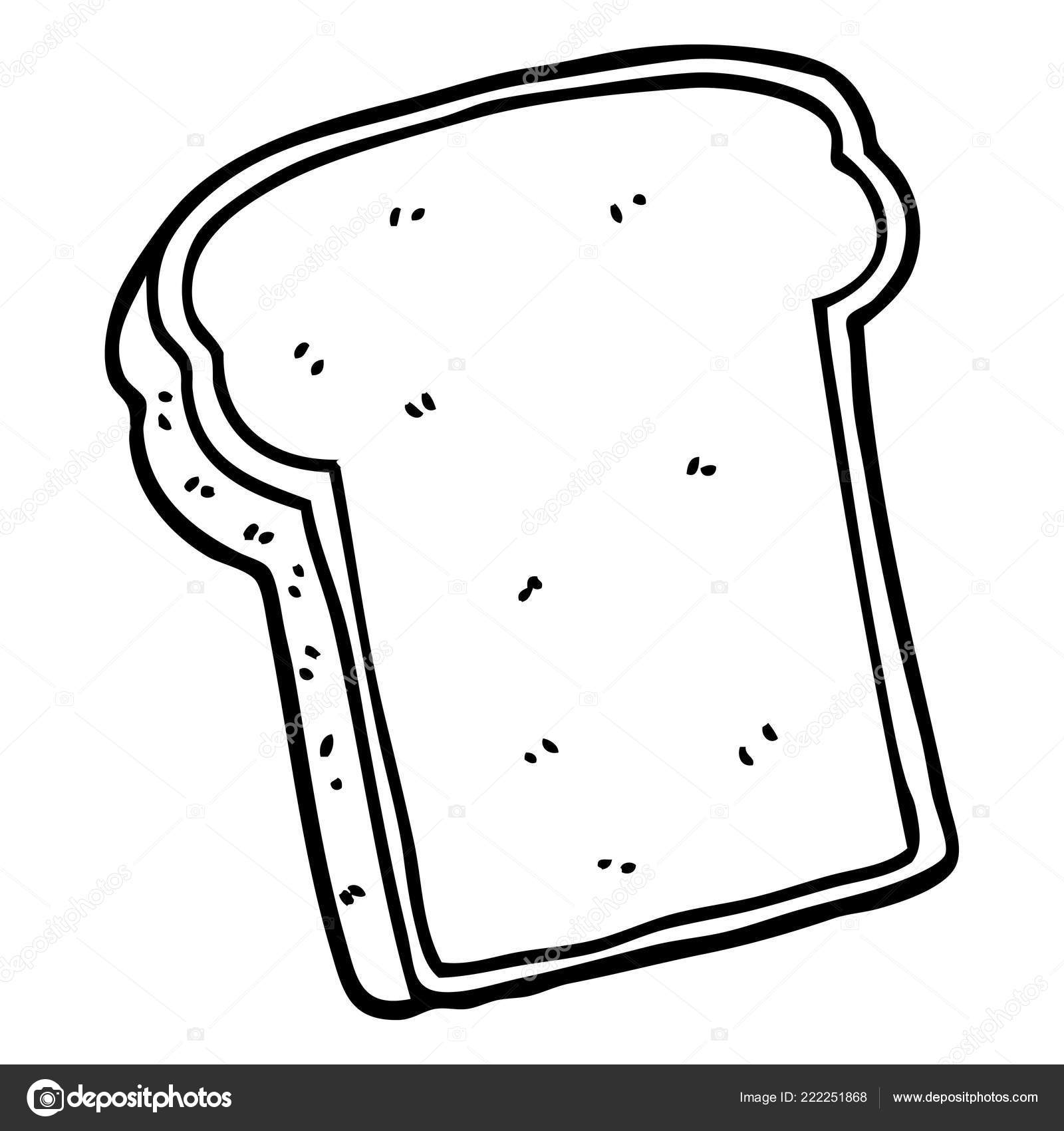Line Drawing Cartoon Slice Bread Stock Vector Image by ©lineartestpilot ...