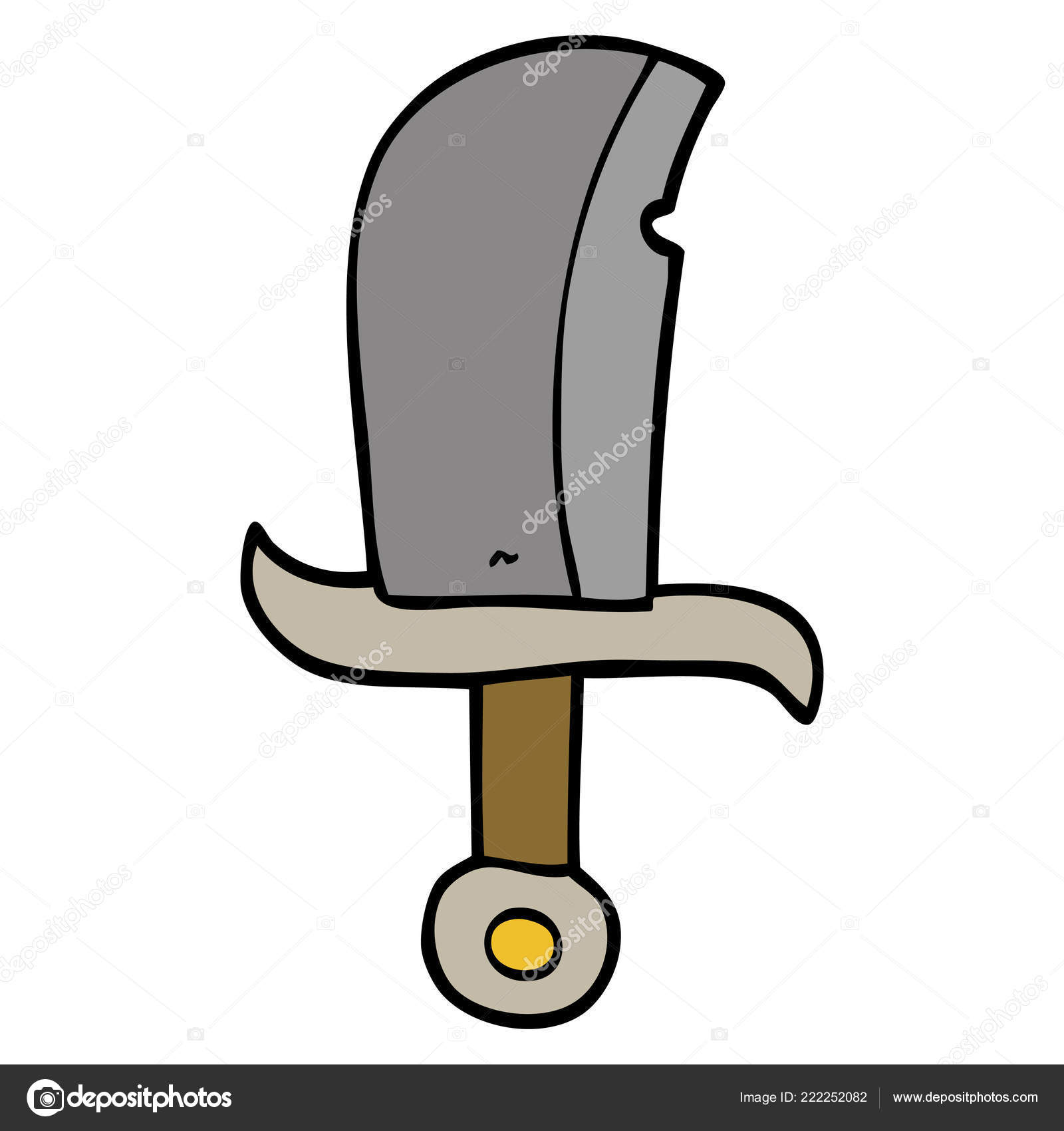 Cartoon Doodle Dagger White Background Stock Vector by ©lineartestpilot ...