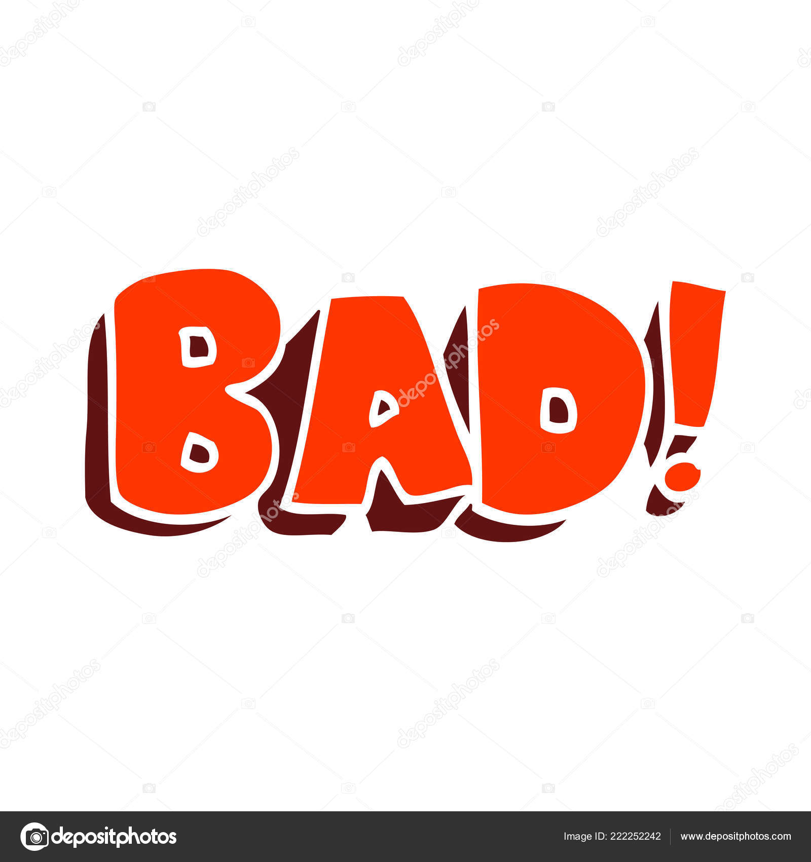 Cartoon Doodle Word Bad Stock Vector Image by ©lineartestpilot #222252242