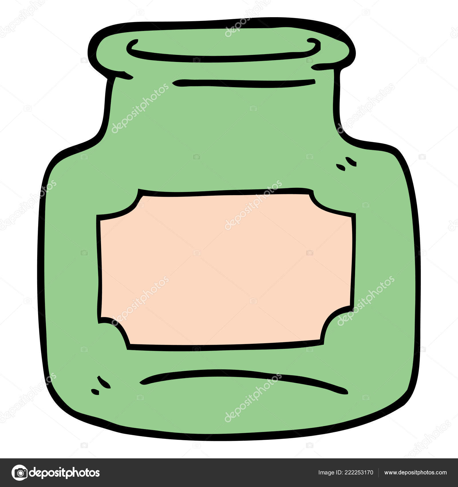 Cartoon Doodle Empty Jar Stock Vector by ©lineartestpilot 222253170