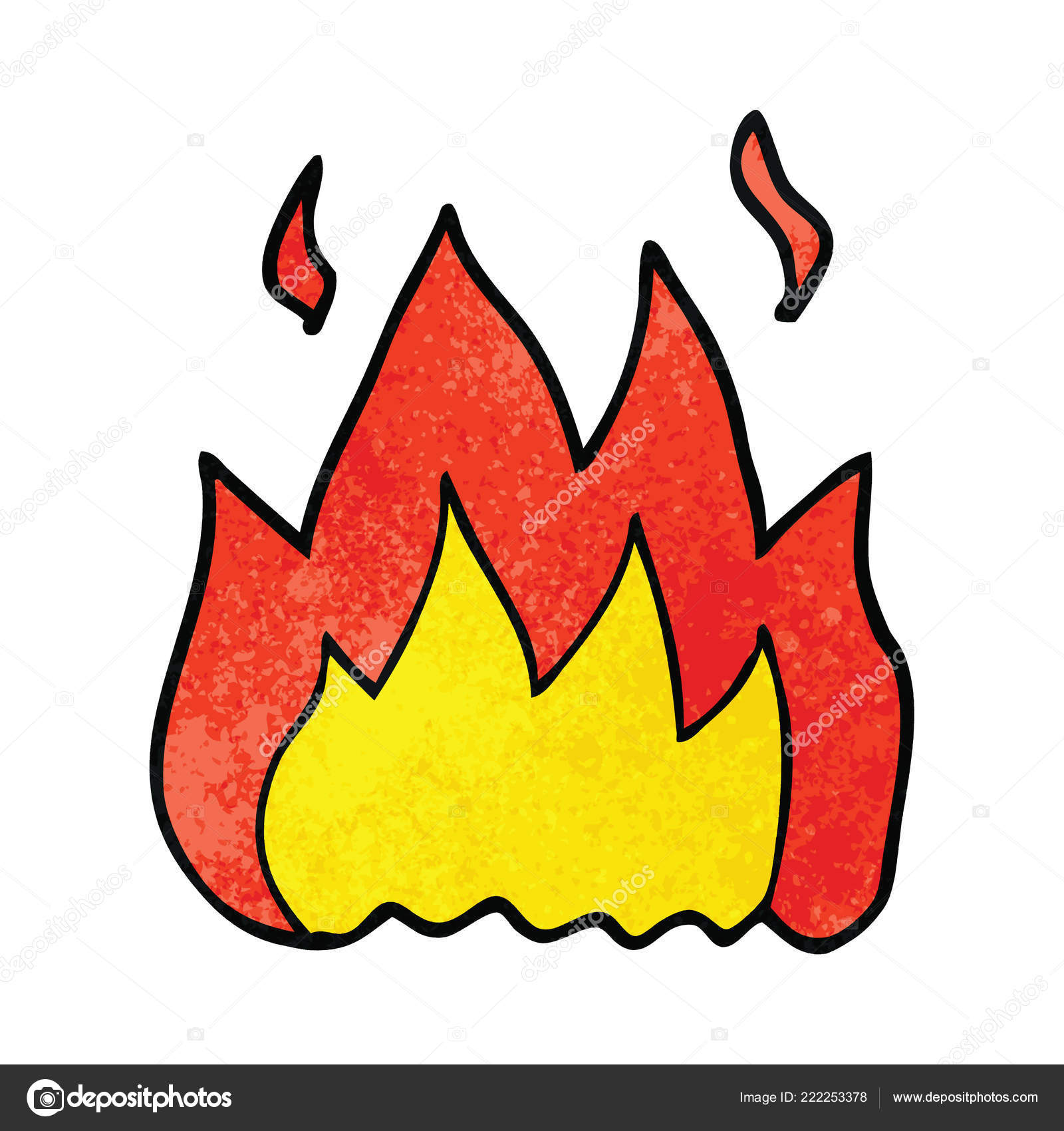 Cartoon Doodle Fire Burning Stock Vector by ©lineartestpilot 222253378