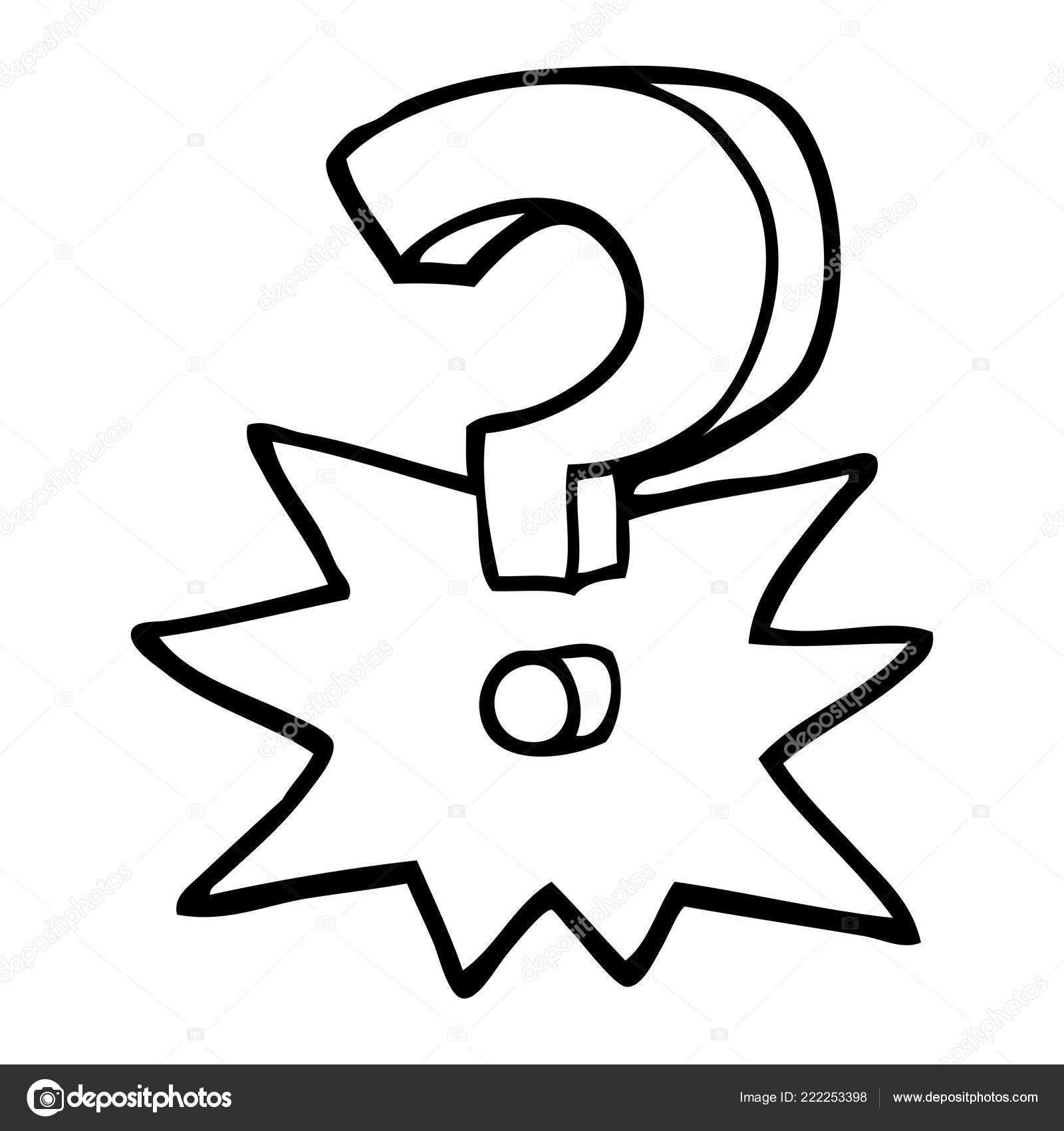 Cartoon Question Mark Clipart Black
