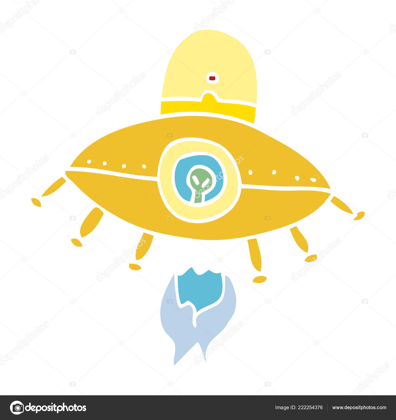 Cartoon Doodle Alien Spaceship Stock Vector Image by ©lineartestpilot ...