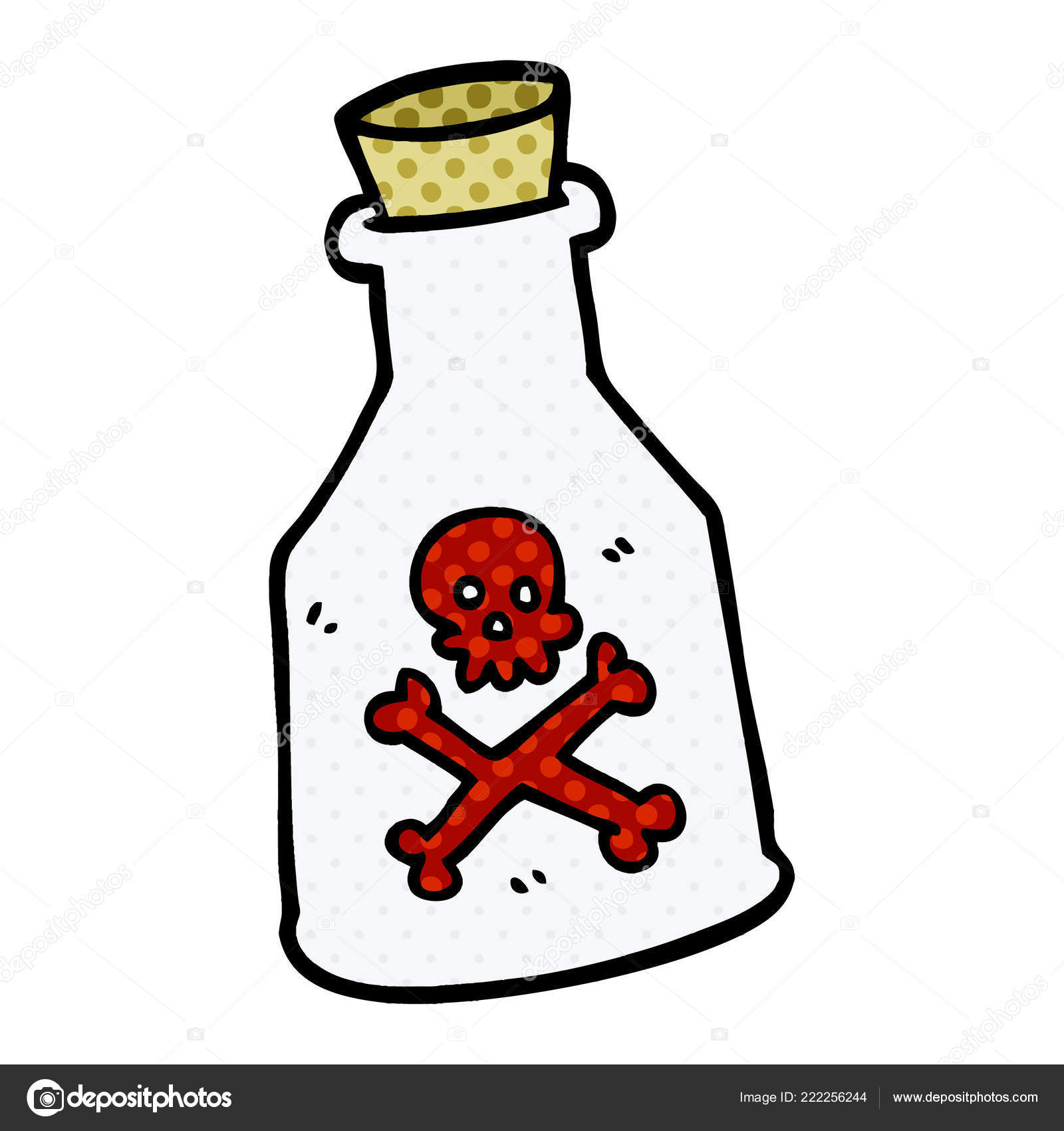 Cartoon Doodle Poison Vector Illustration Stock Illustration by ...