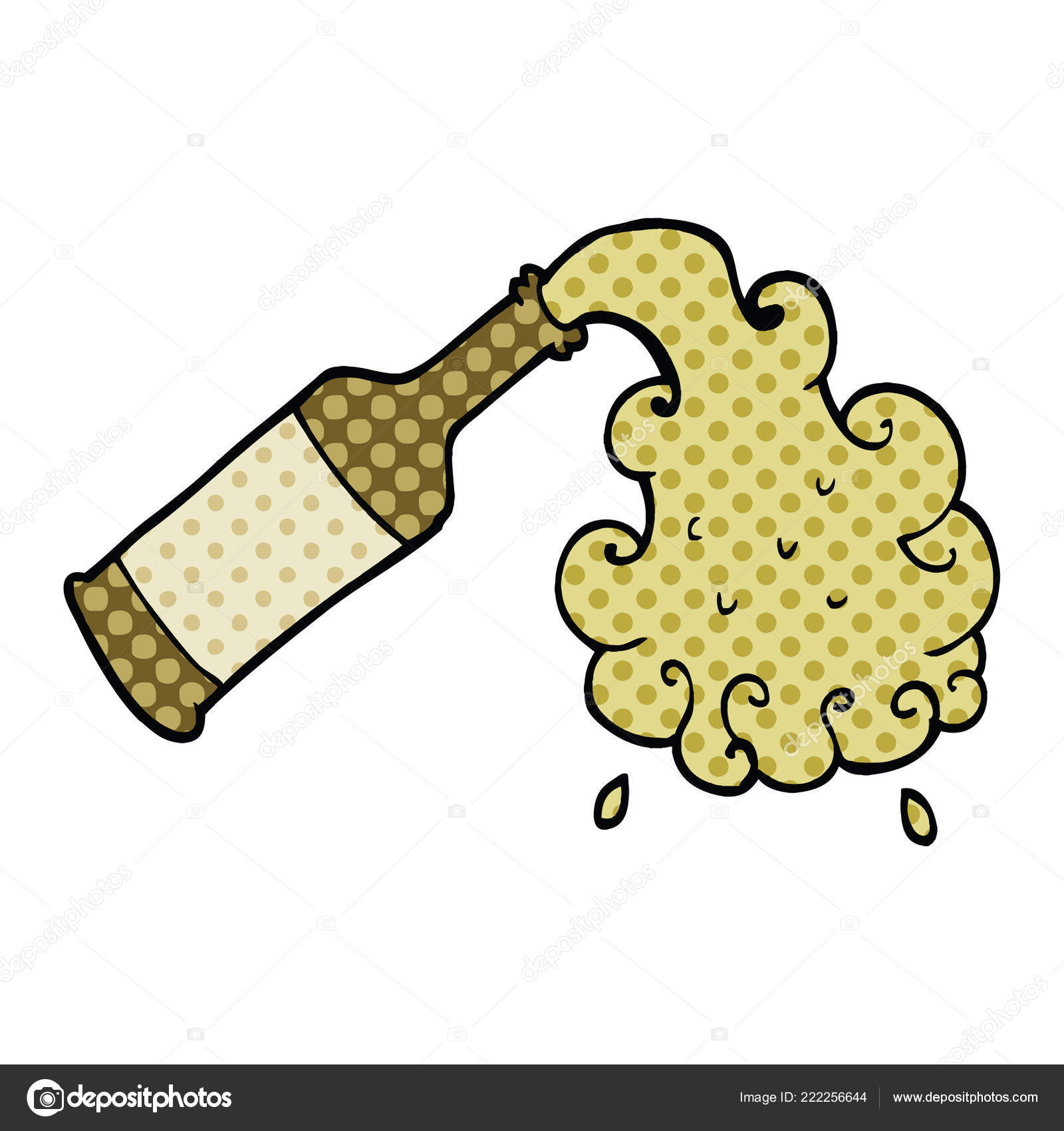 Comic Book Style Cartoon Beer Pouring Stock Vector by ©lineartestpilot ...