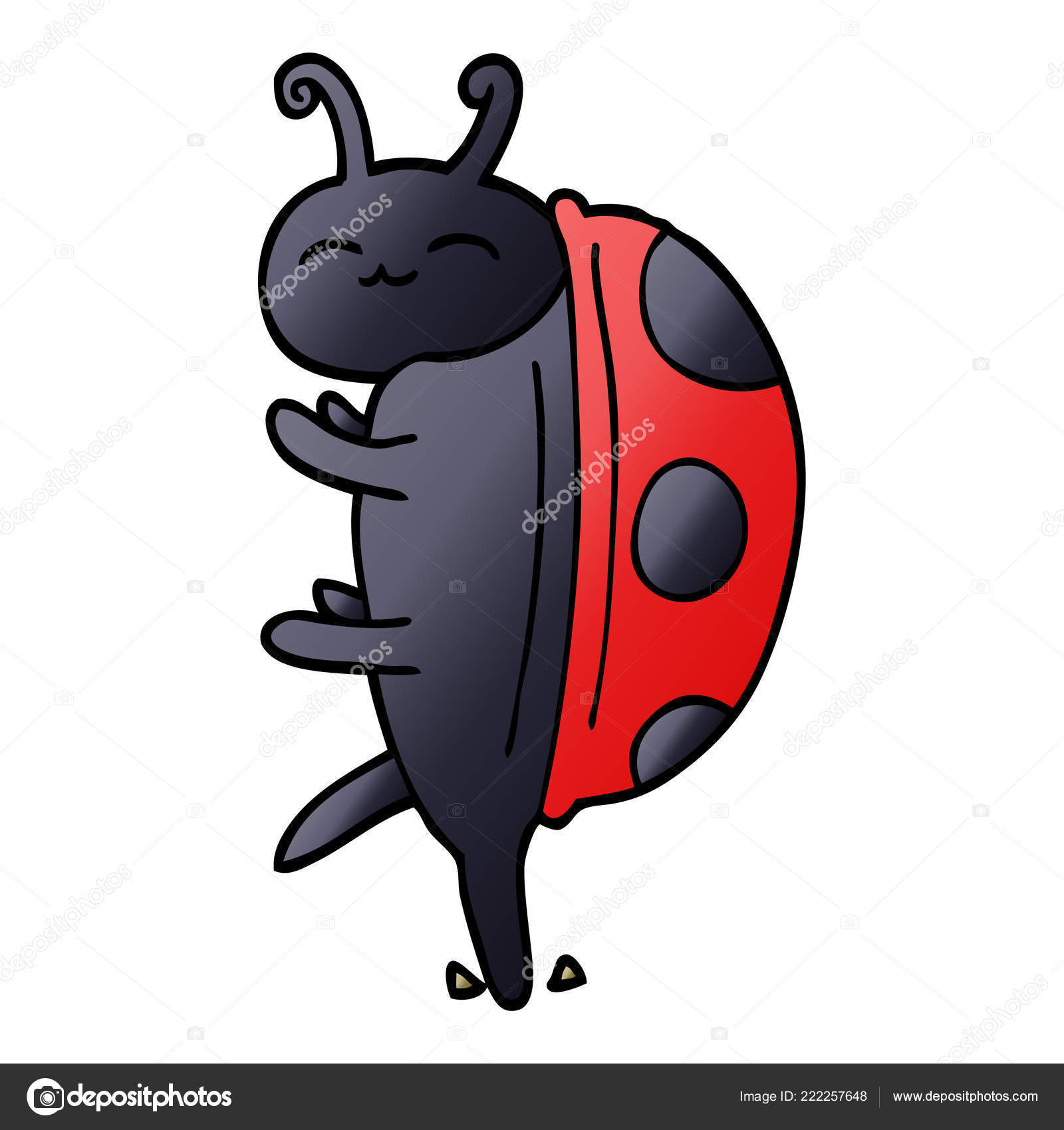 Cute Cartoon Doodle Ladybug Stock Vector Image by ©lineartestpilot ...