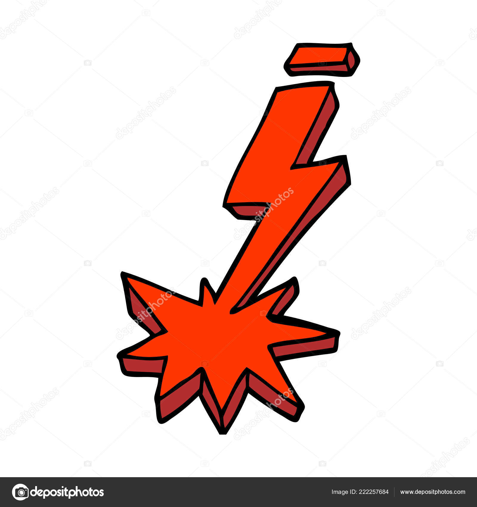 Cartoon Doodle Blitz - Vektorgrafik: lizenzfreie Grafiken ...