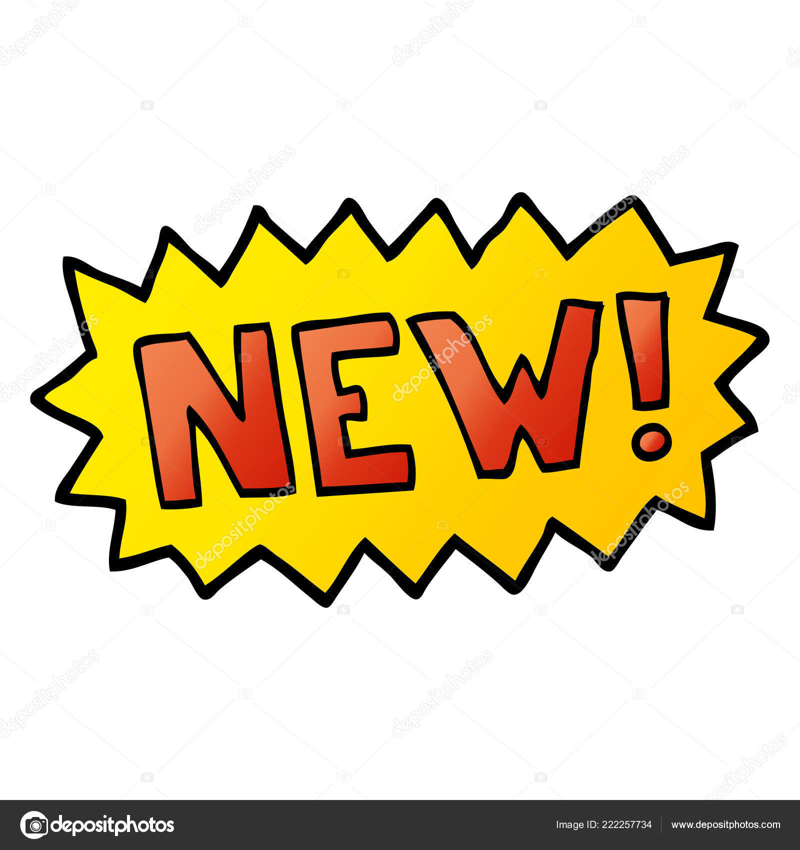 Vector Gradient Illustration Cartoon New Symbol Stock Vector by ...