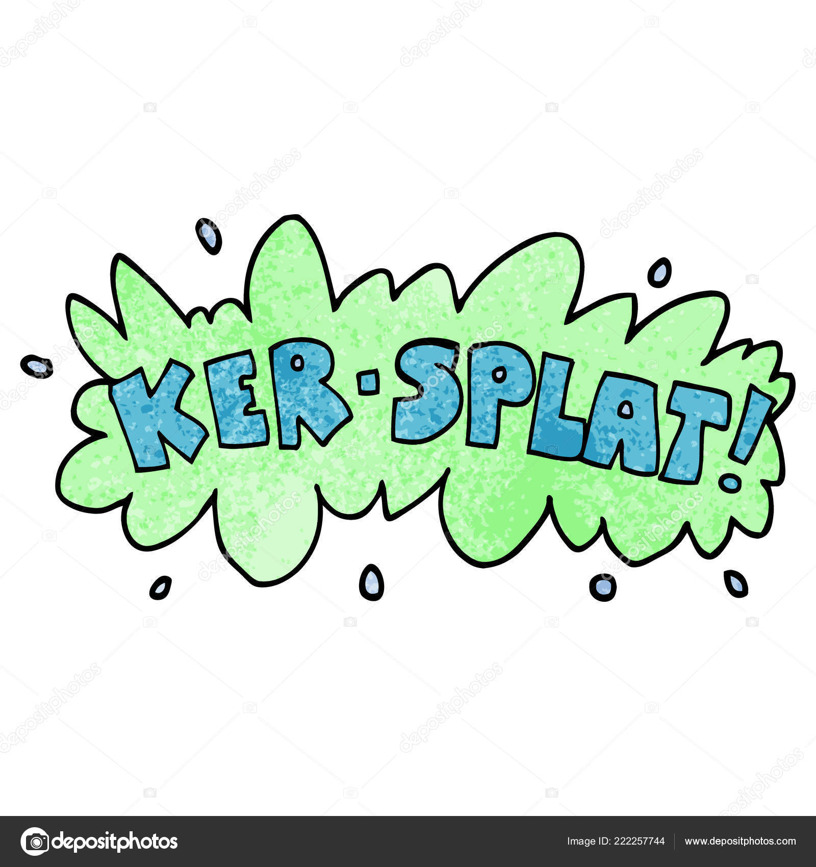 Cartoon Doodle Words Ker Splat Stock Vector Image by ©lineartestpilot ...