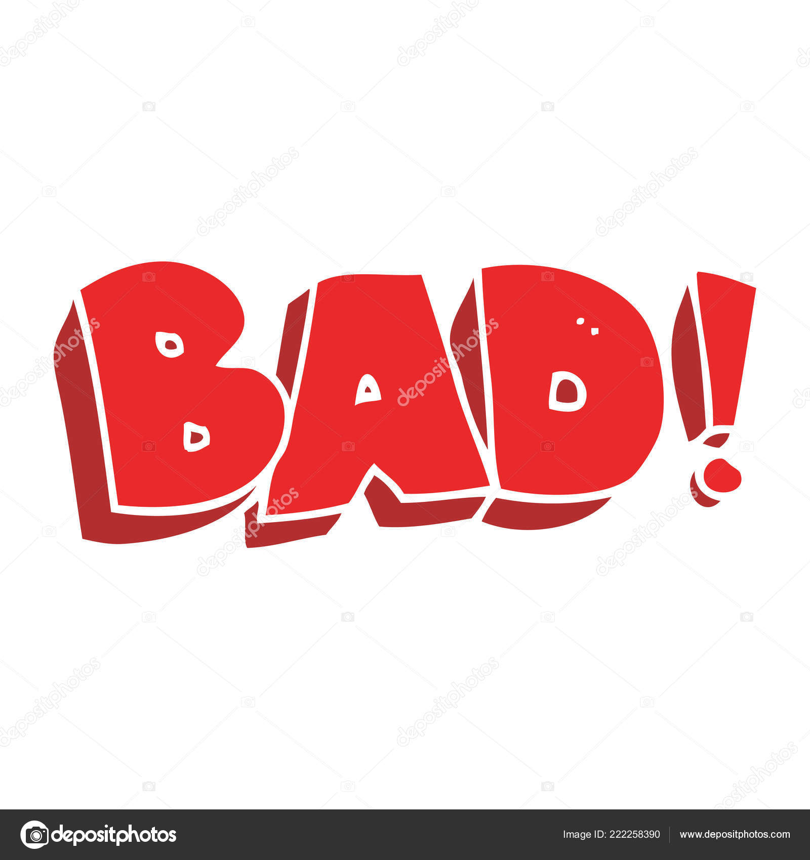 Flat Color Illustration Bad Symbol Stock Vector by ©lineartestpilot ...