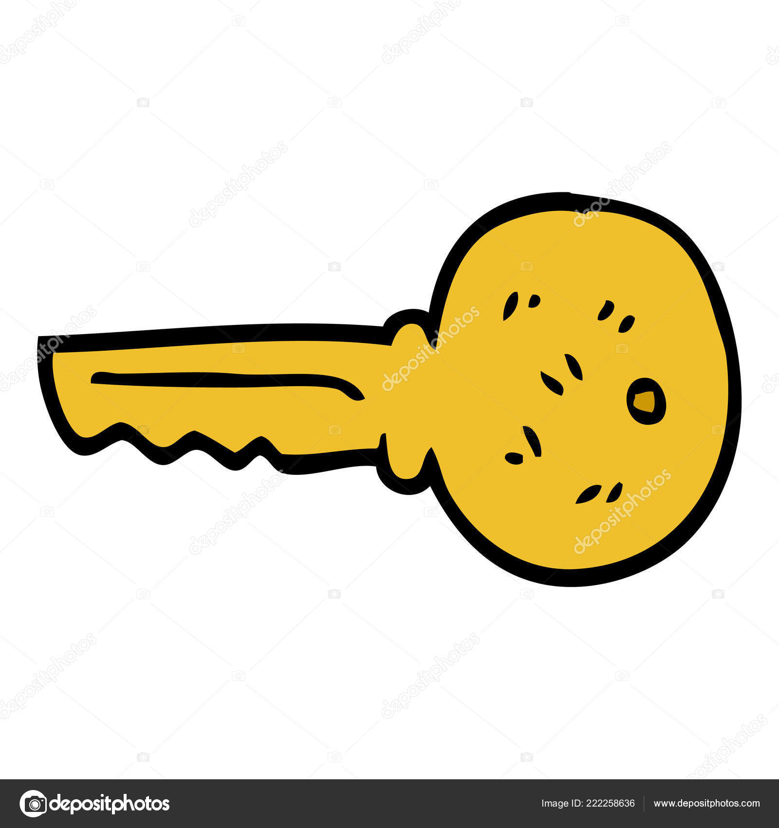 Cartoon Doodle Gold Key Stock Illustration by ©lineartestpilot #222258636