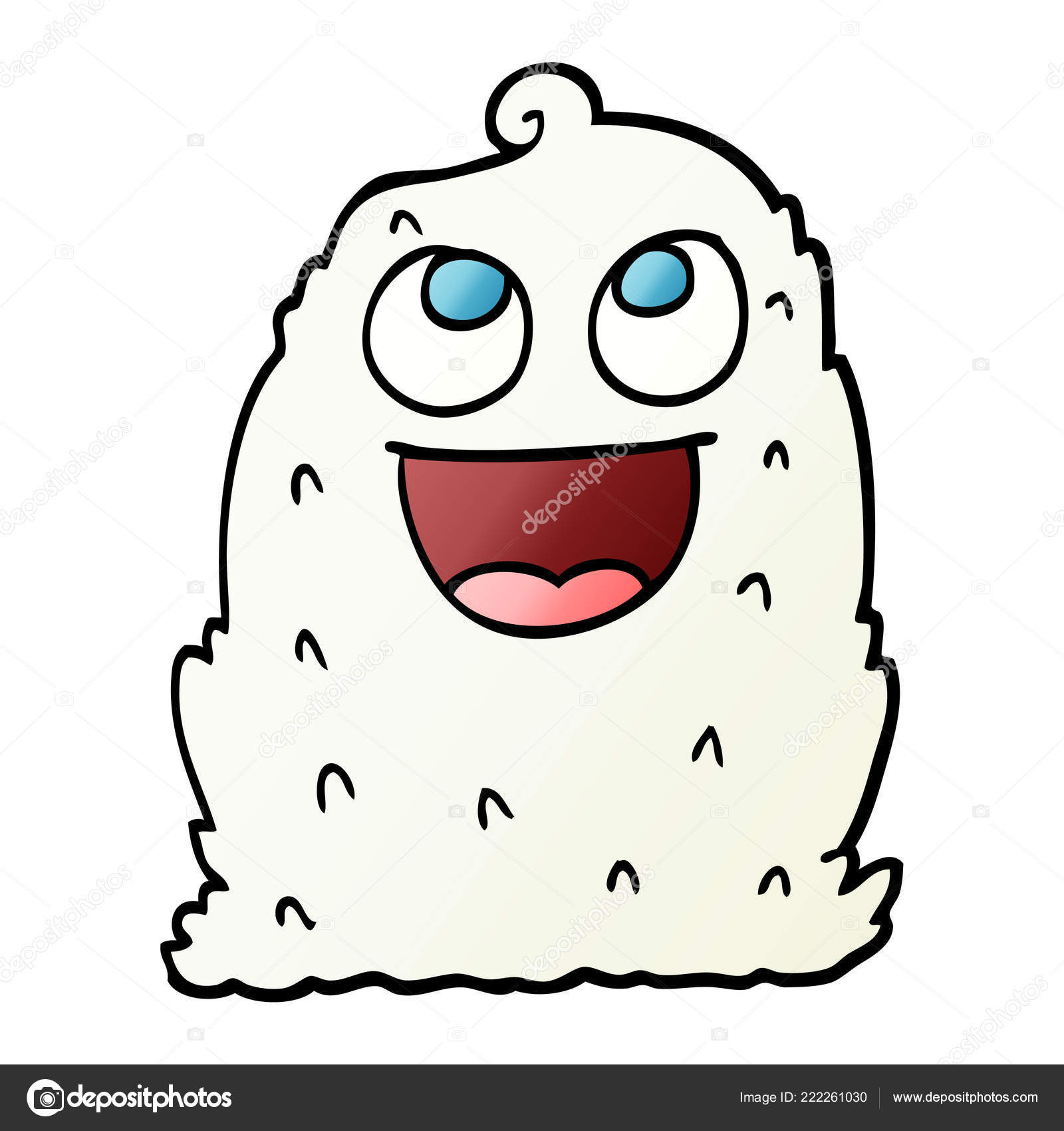 Vector Gradient Illustration Cartoon Lumpy Ghost Stock Vector Image by ...