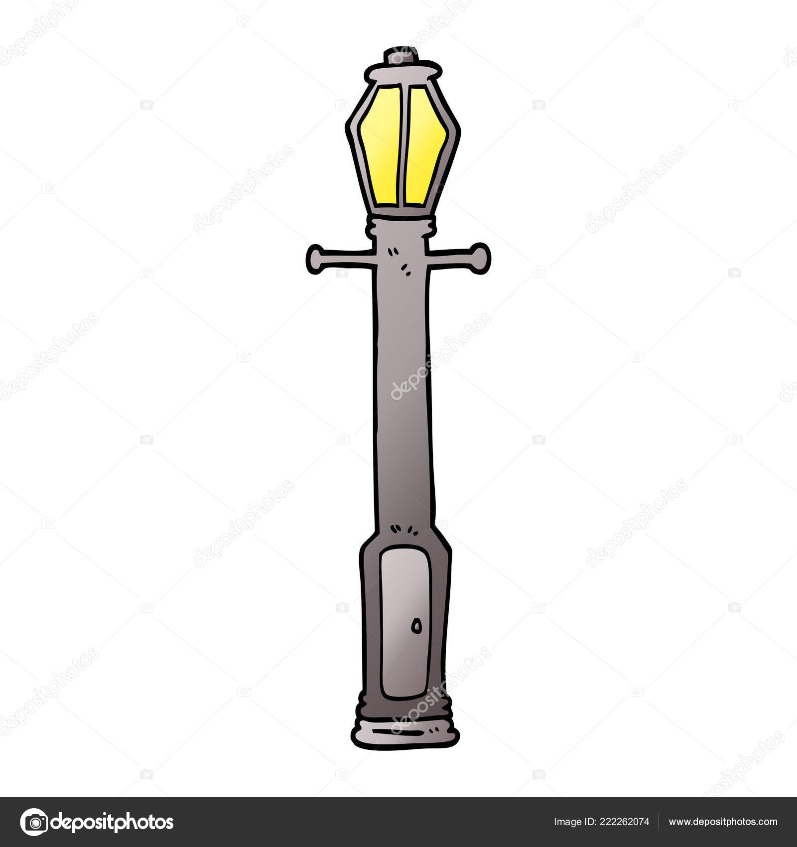 Gradien Vektor Gambar Tiang Lampu Kartun Vektor Stok oleh ...