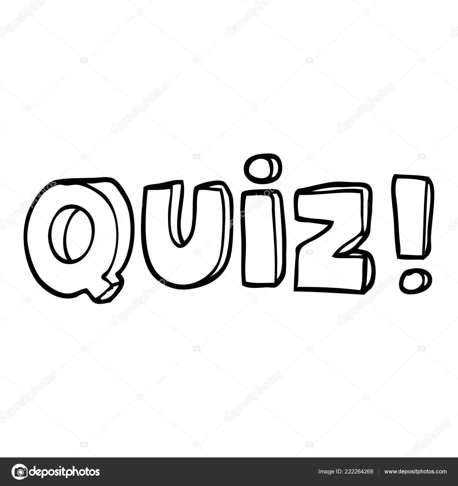 Line Drawing Cartoon Quiz Font Stock Vector by ©lineartestpilot 222264268