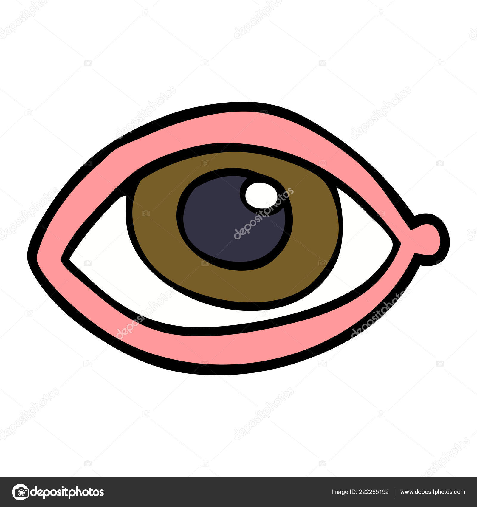 Dibujos Animados Garabato Ojo Humano Vector de Stock de ...