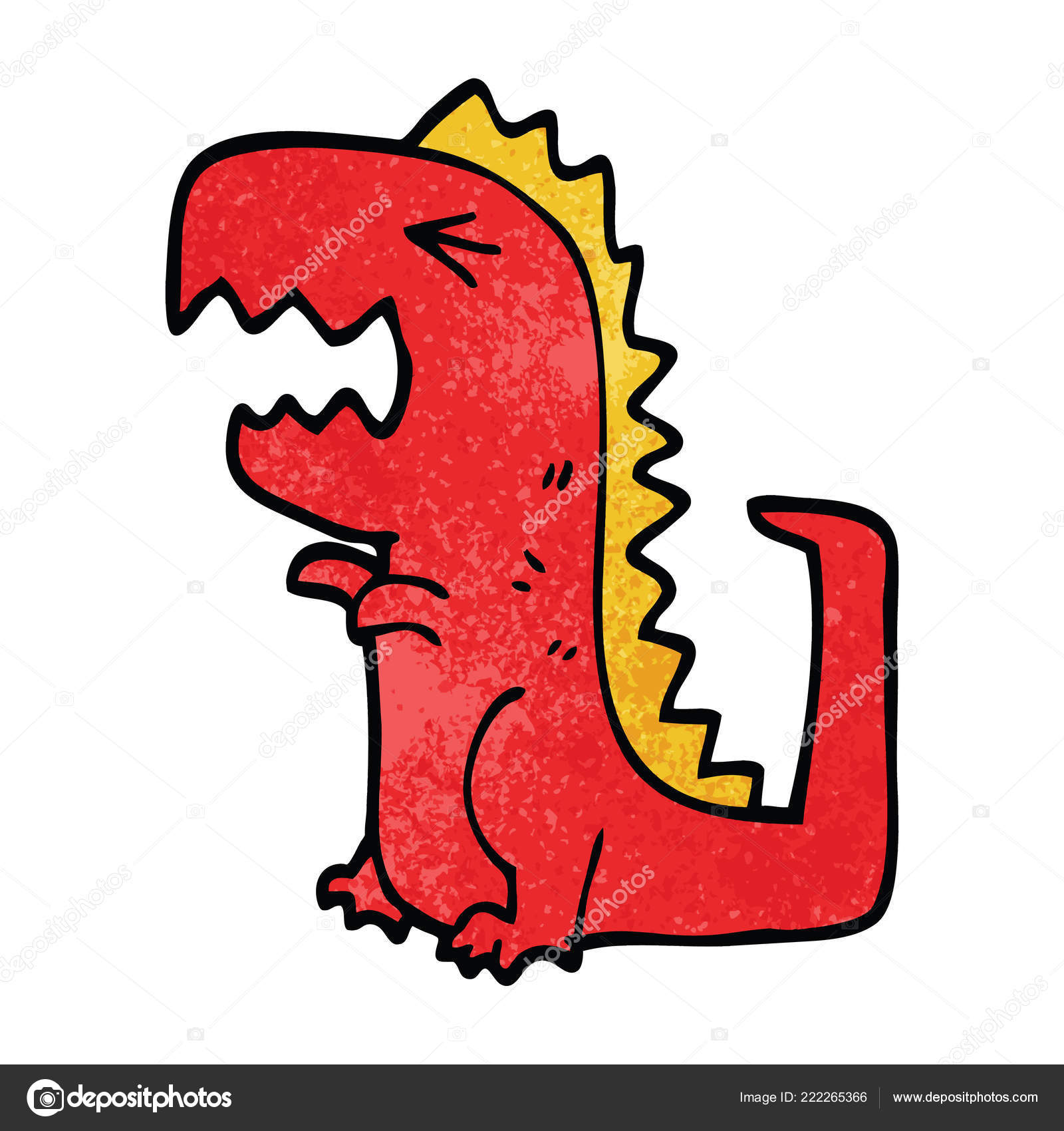 Cartoon Doodle Roaring Rex Stock Vector by ©lineartestpilot 222265366