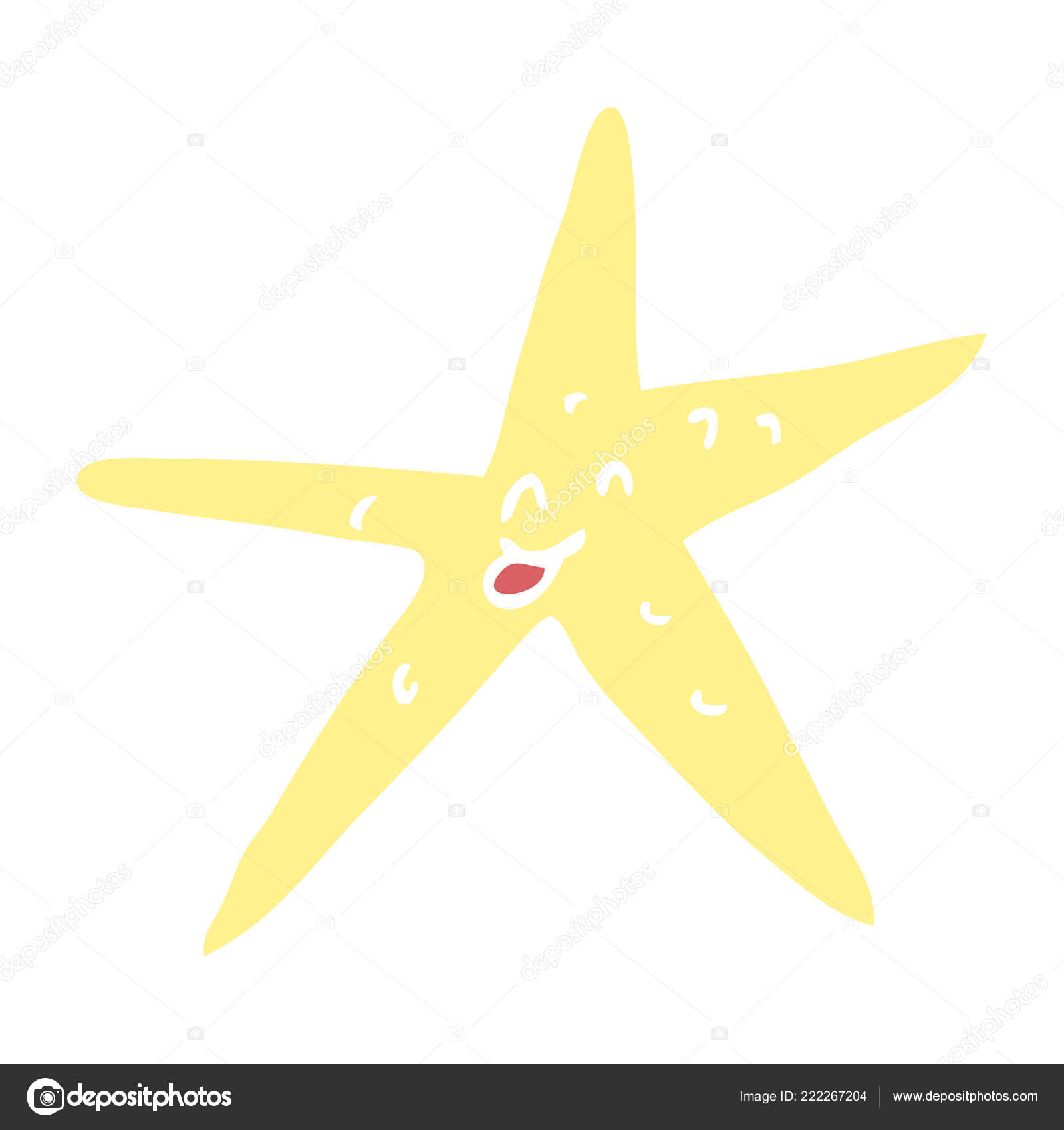 Cartoon Doodle Star Fish Stock Vector by ©lineartestpilot 222267204