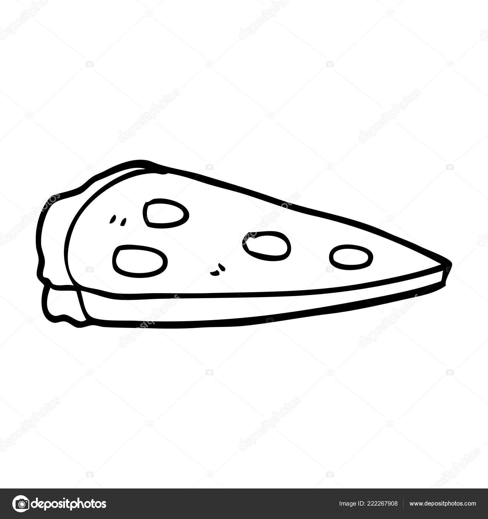 Line Drawing Cartoon Pizza Stock Vector Image by ©lineartestpilot ...
