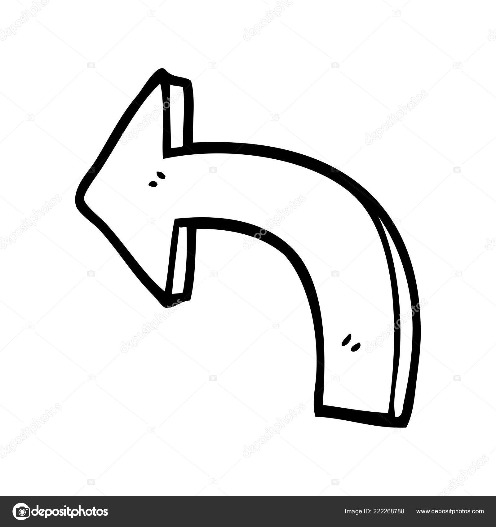 Line Drawing Cartoon Directing Arrow Stock Vector by ©lineartestpilot ...
