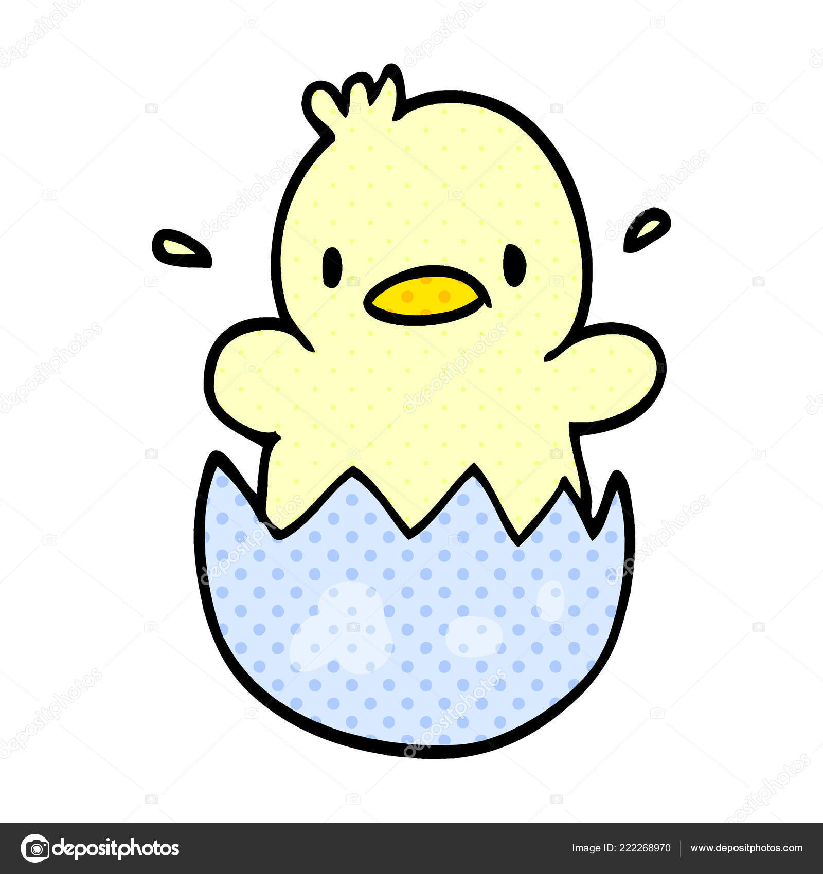 Cute Cartoon Doodle Chick Stock Vector by ©lineartestpilot 222268970