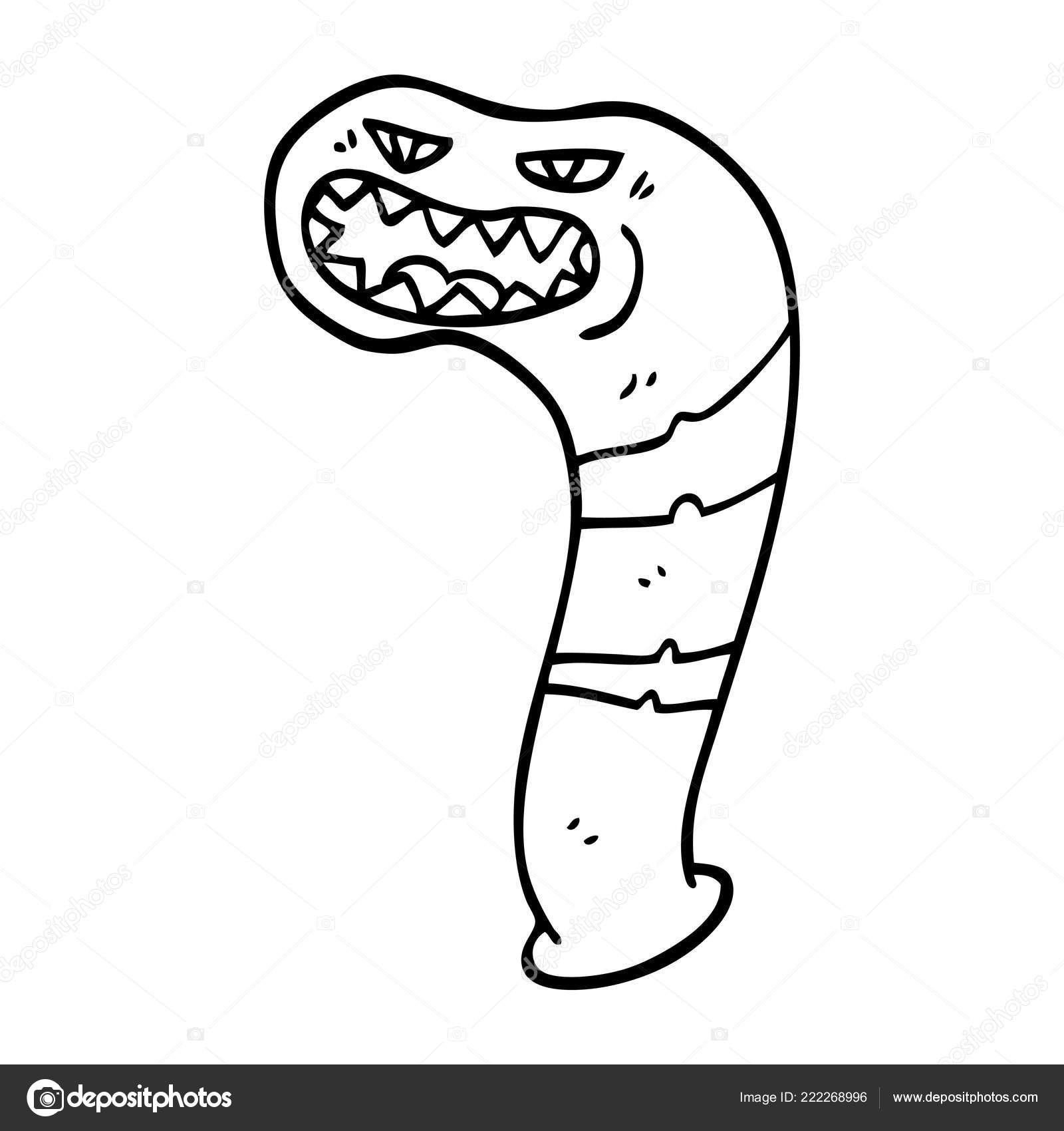 Line Drawing Cartoon Monster Leech Stock Vector Image by ...