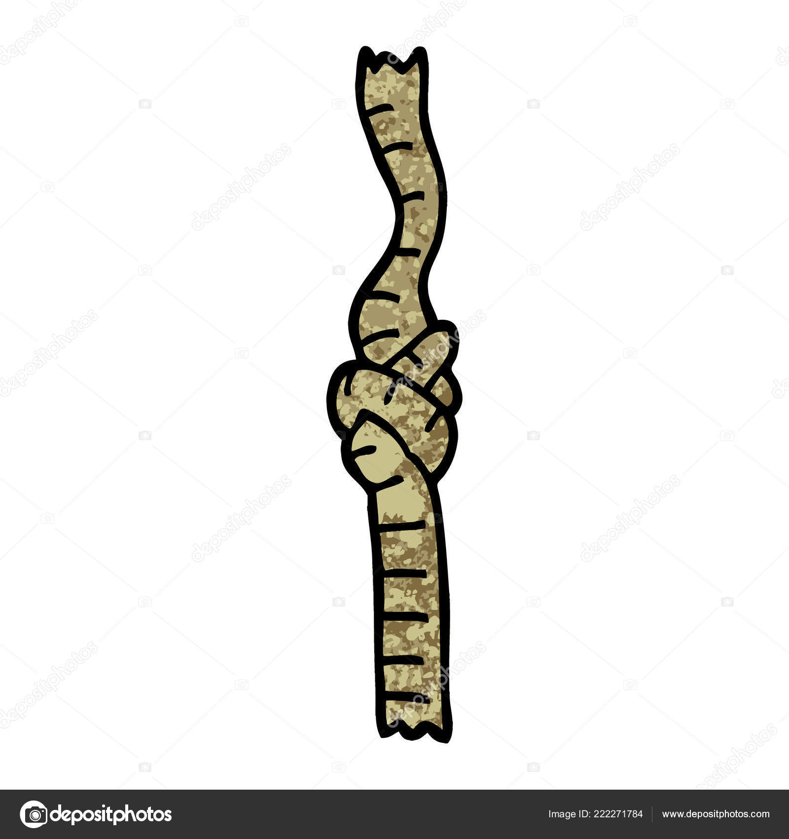 Grunge Textured Illustration Cartoon Knotted Rope Stock Vector by ...