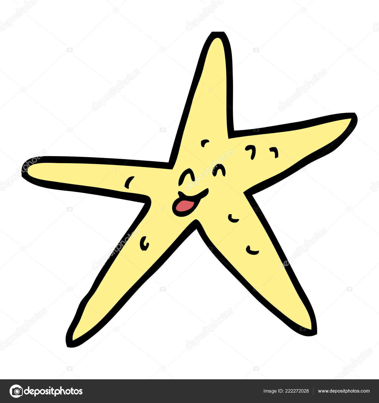 Cartoon Doodle Star Fish Stock Vector by ©lineartestpilot 222272028