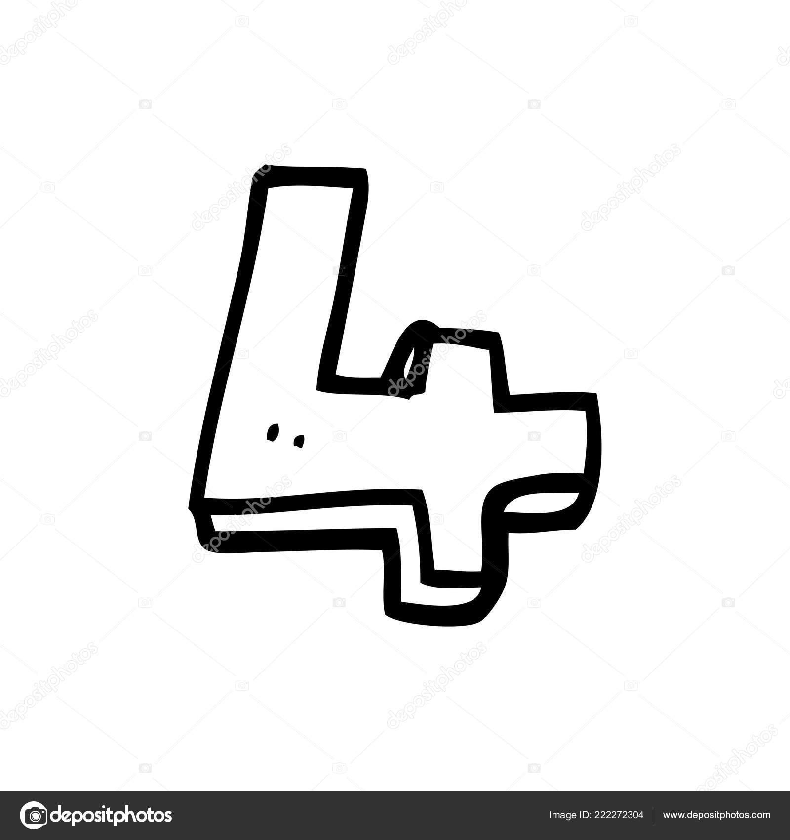Line Drawing Cartoon Number Four Stock Vector Image by ©lineartestpilot ...