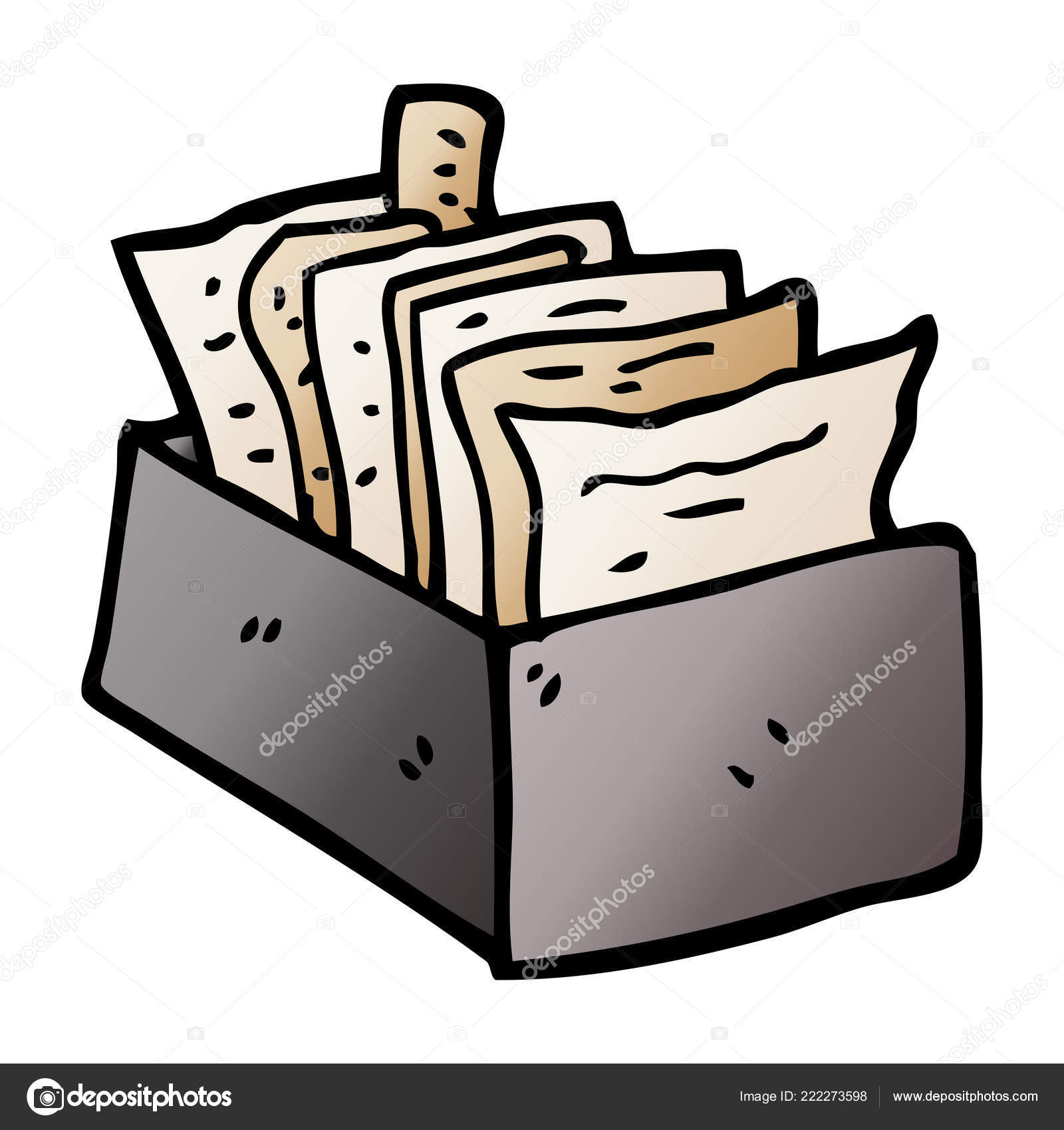 Cartoon Doodle Office Filing Box Stock Vector by ©lineartestpilot 222273598