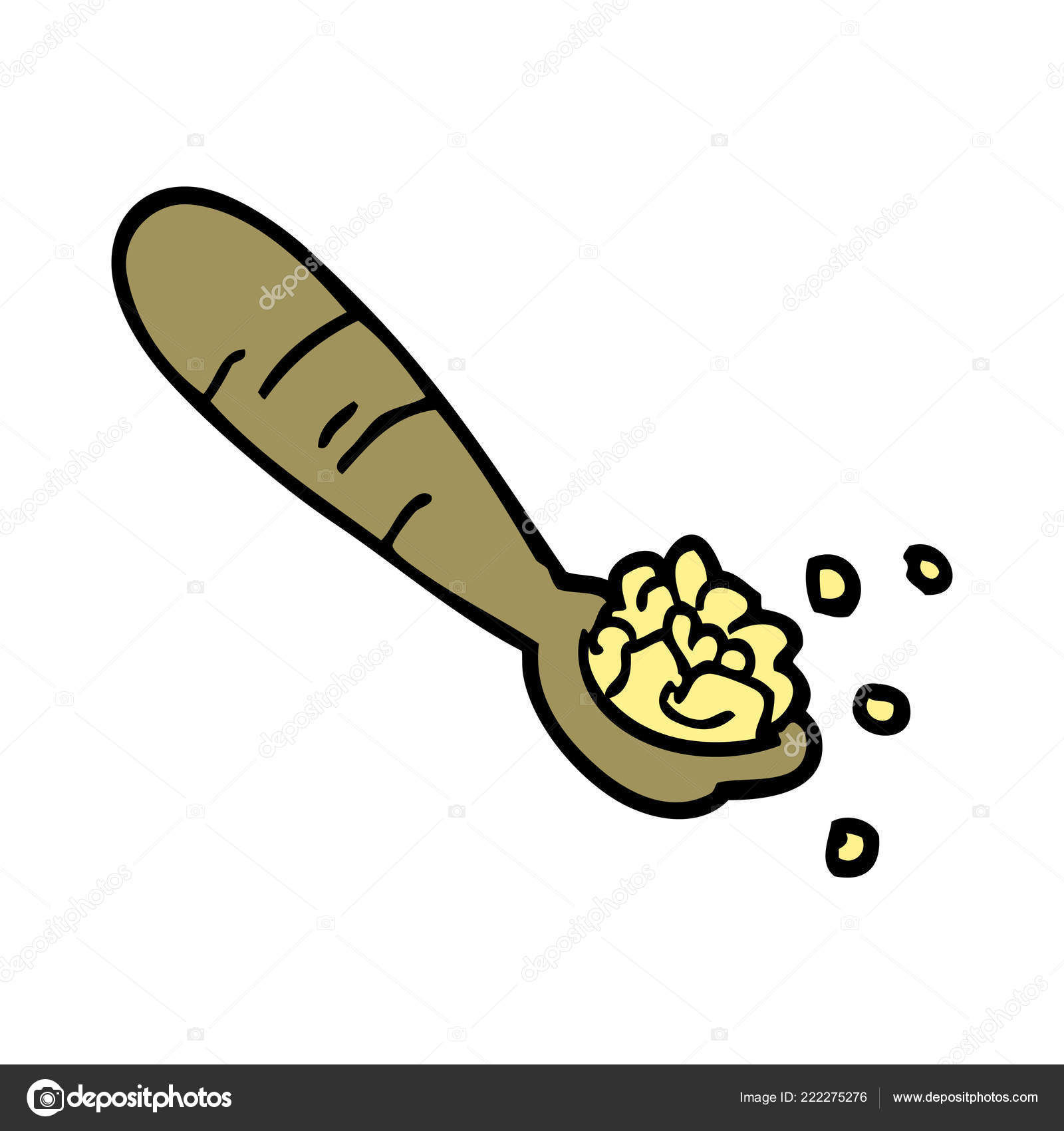 Cartoon Doodle Spoon Mash Potato Stock Vector Image by ©lineartestpilot ...