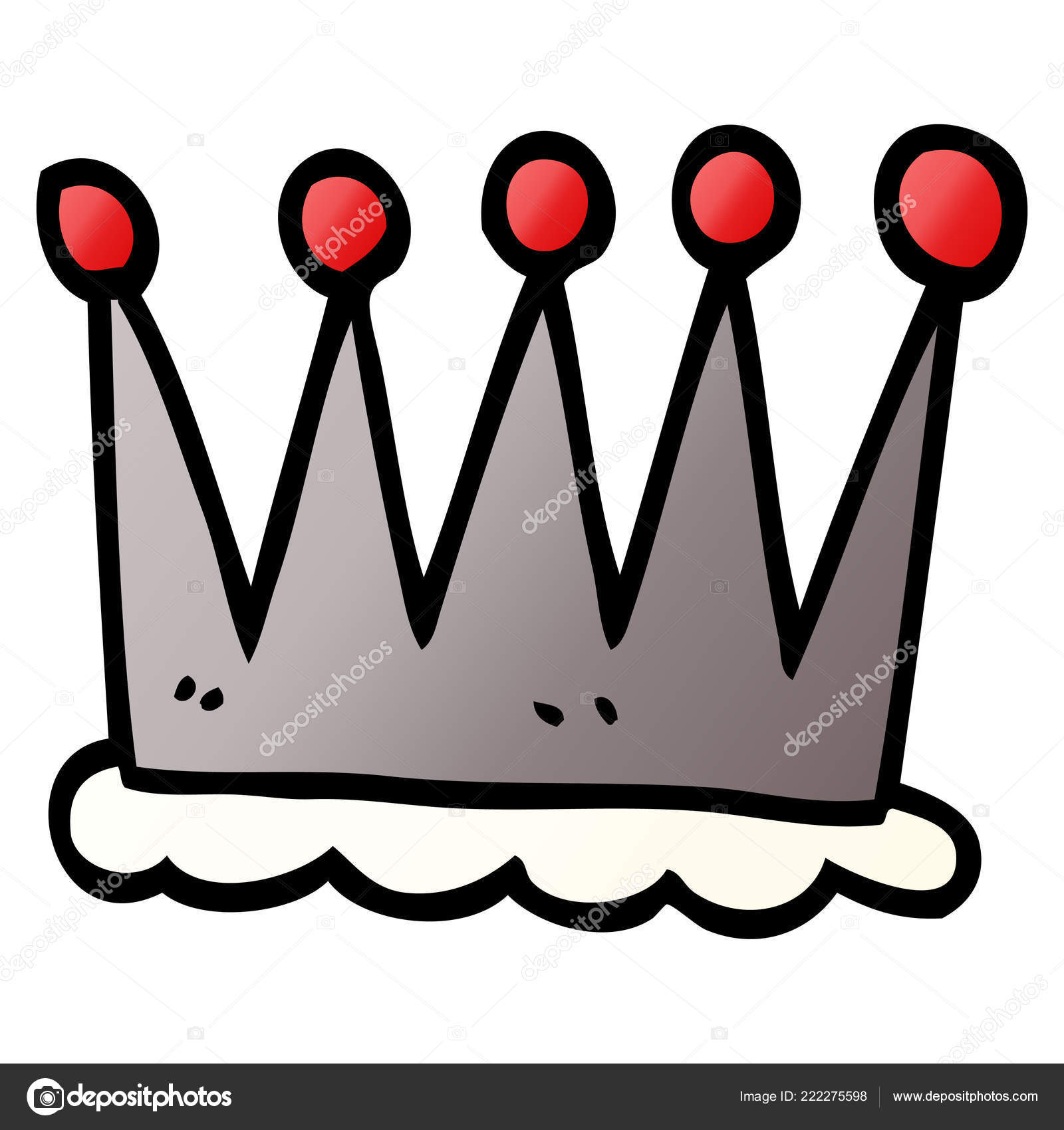 Simbol Mahkota Corat Coret Kartun Vektor Stok oleh ©lineartestpilot ...