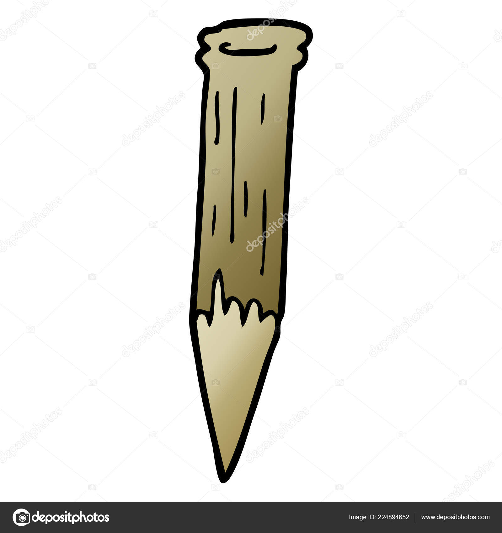 Cartoon Doodle Wooden Stake Stock Vector Image by ©lineartestpilot ...