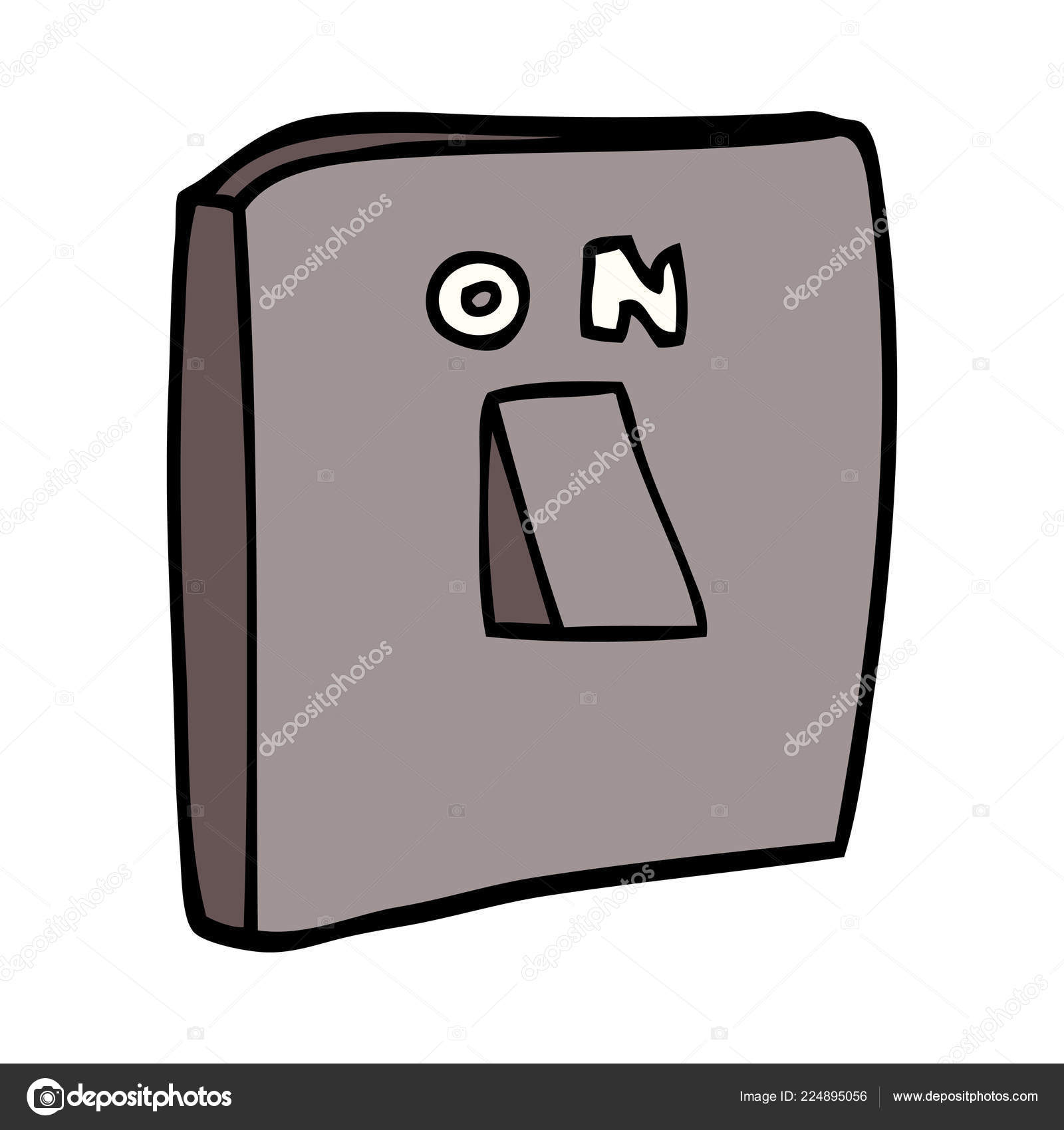 Garabato Dibujos Animados Interruptor Vector de stock #224895056 de ...