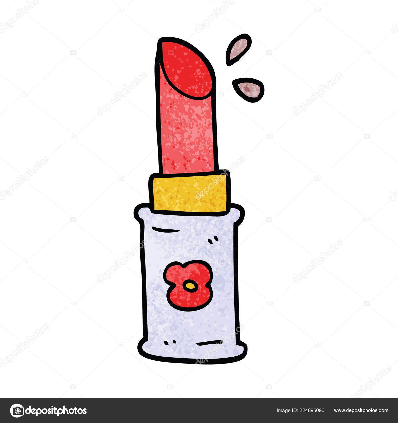 Pintalabios Dibujos Animados Ilustración Vectorial vector, gráfico ...