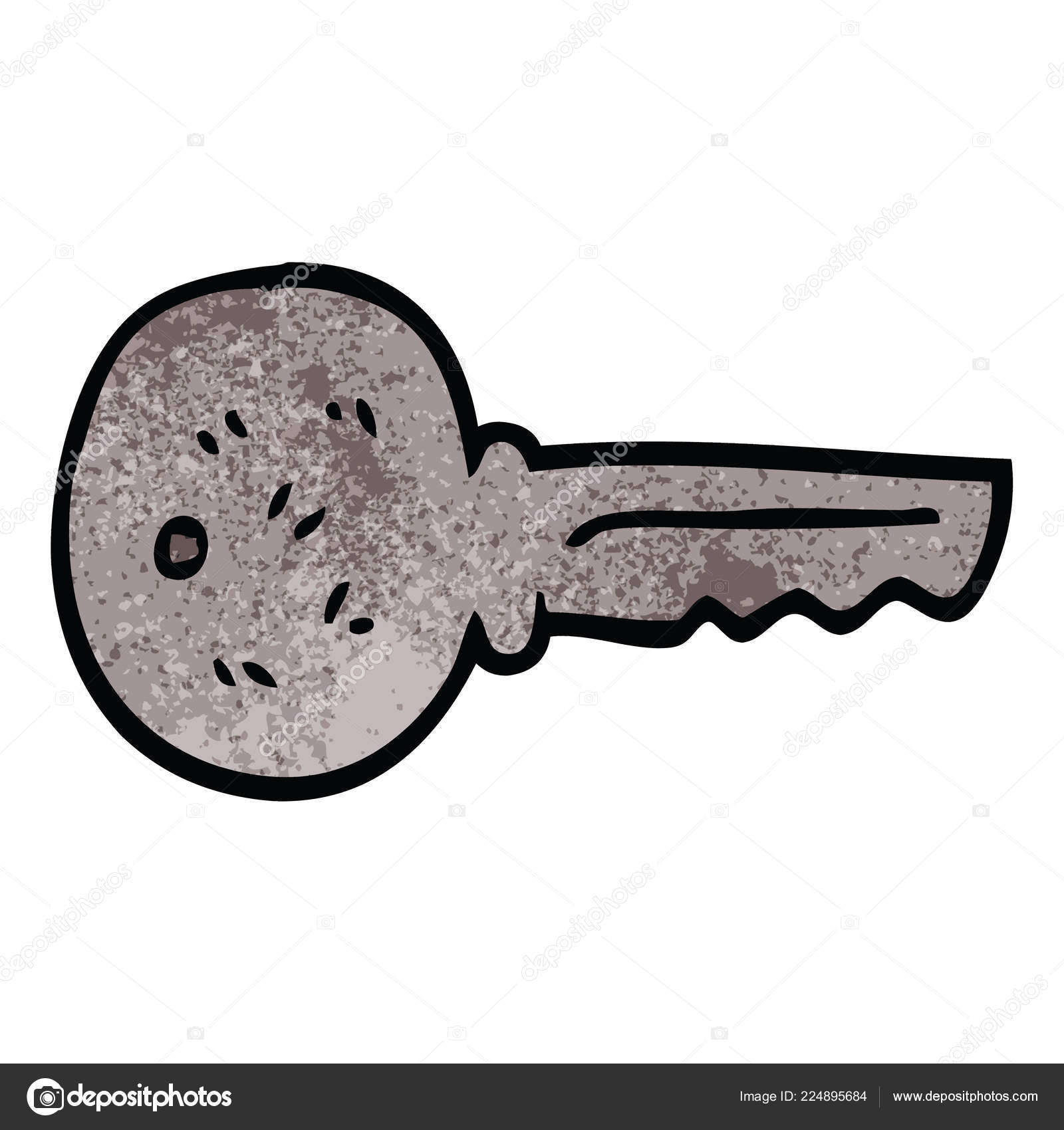 Cartoon Doodle Metal Key Stock Vector Image by ©lineartestpilot #224895684